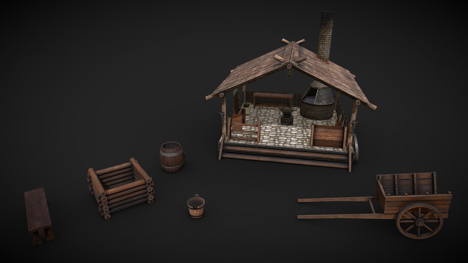 Medieval forge - Buy Royalty Free 3D model by Nicu_Tepes_Vulpe [e1a888b ...