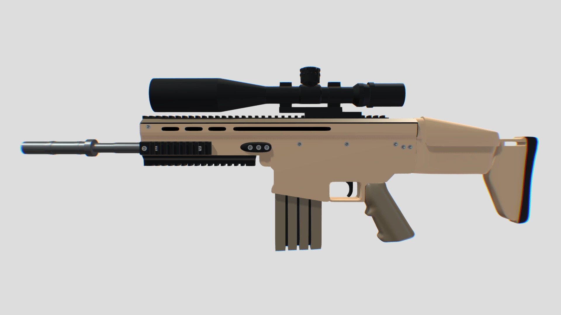 third forms scar rifle - 3D model by thisisnoisyninja [e1a94a6] - Sketchfab