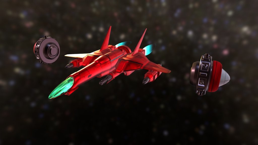 Hyper Fighter Red - 3D model by tarrow222 [e1a9d73] - Sketchfab