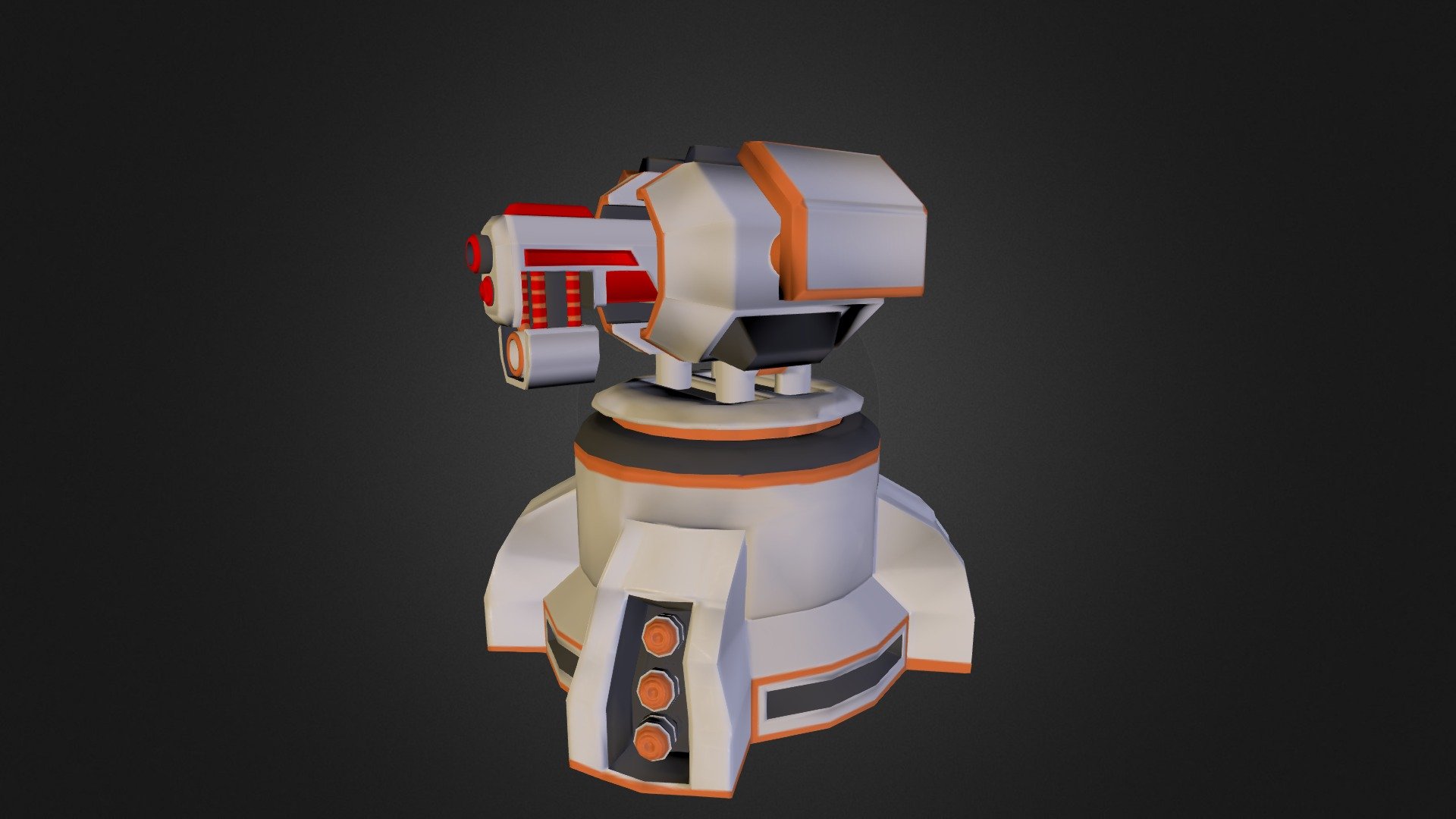 Basic Turret - 3D model by Nline [e1a9e59] - Sketchfab