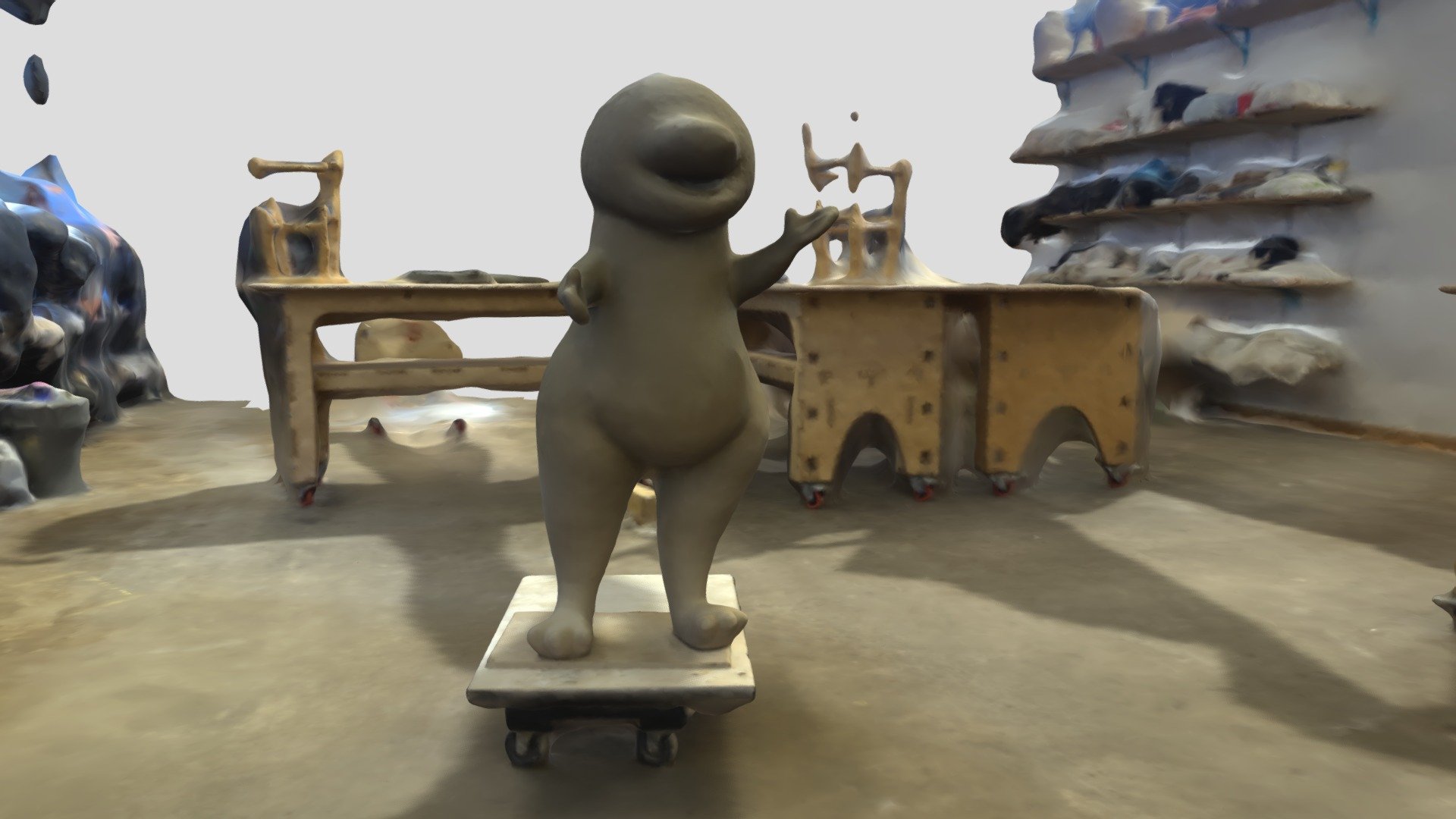 Barney Sculpture & scan by an MFA candidate - 3D model by Tom Lauerman ...