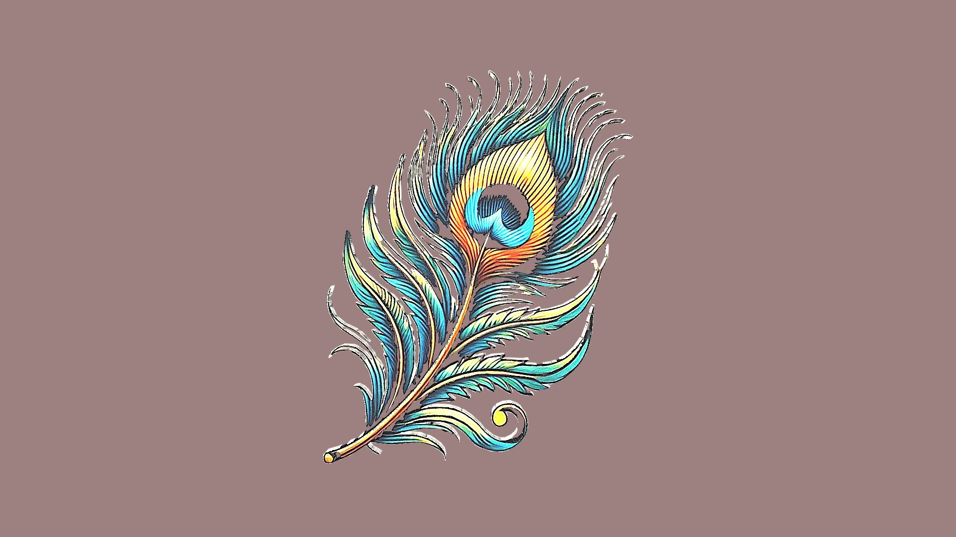 Peacock feather - Download Free 3D model by relaxnoname (@relaxnonam ...