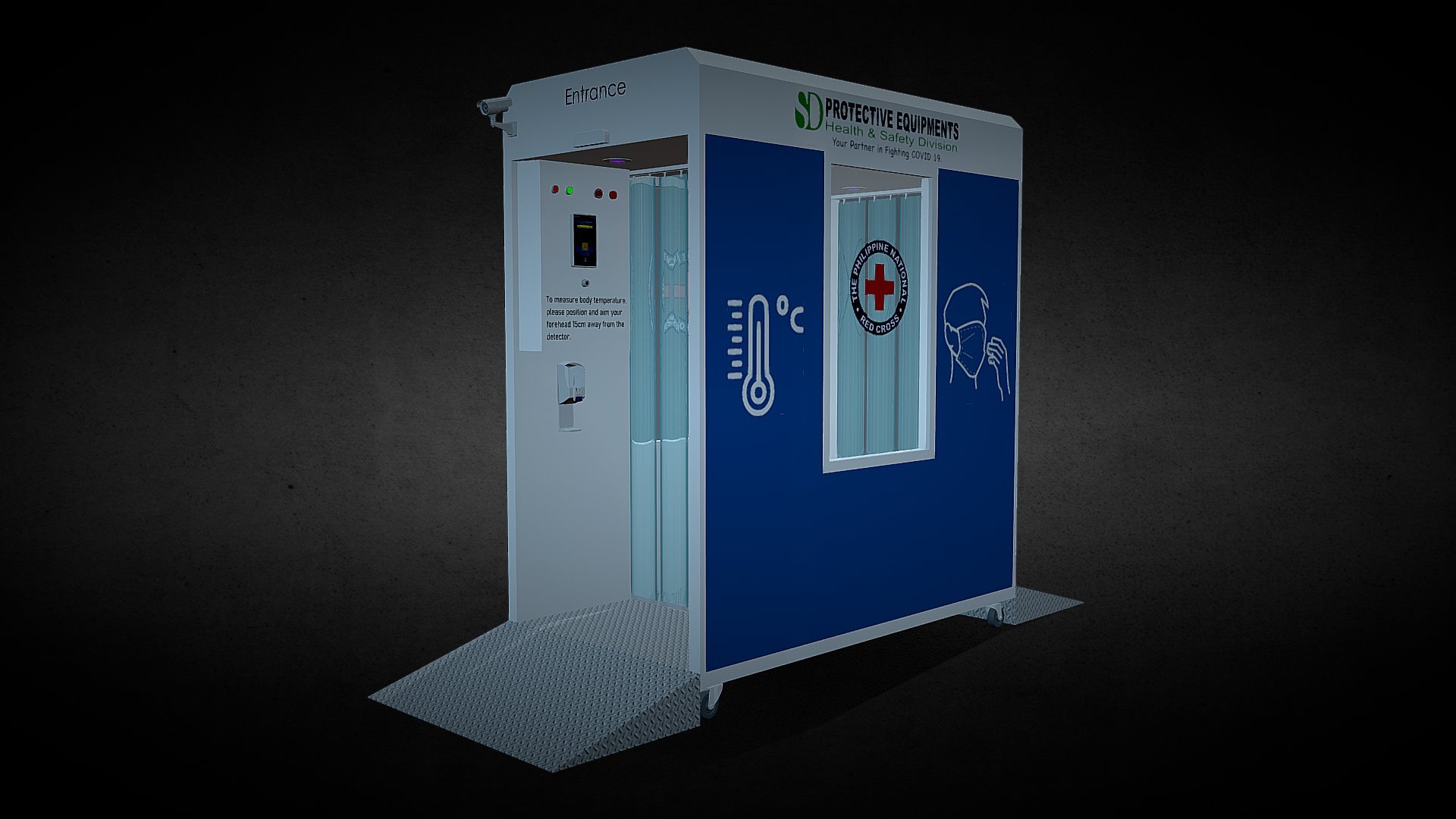 Mobile Thermometry Disinfection Chamber - 3D model by Protective ...