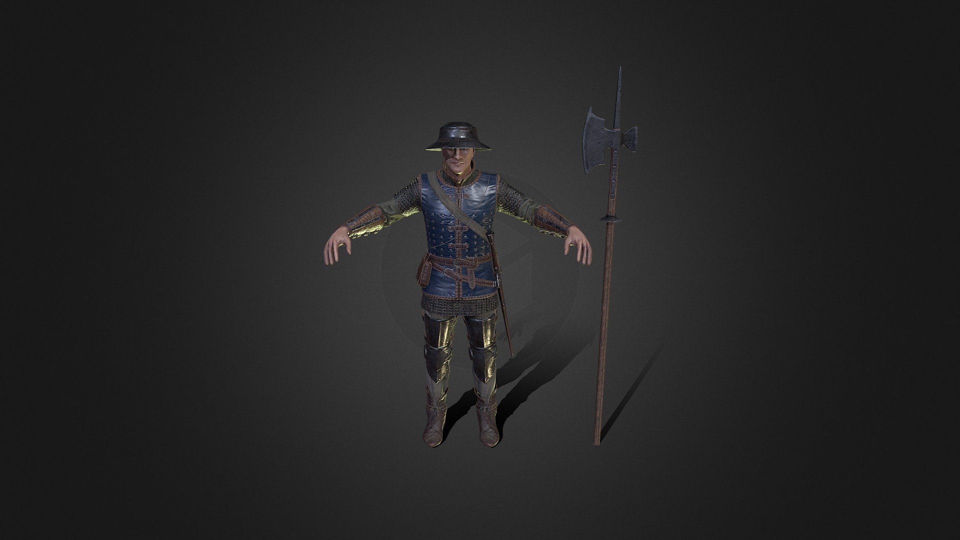 Medieval Infantry Man - 3D model by Oleg Bogdanov (@Lan1us) [e1b5da2 ...
