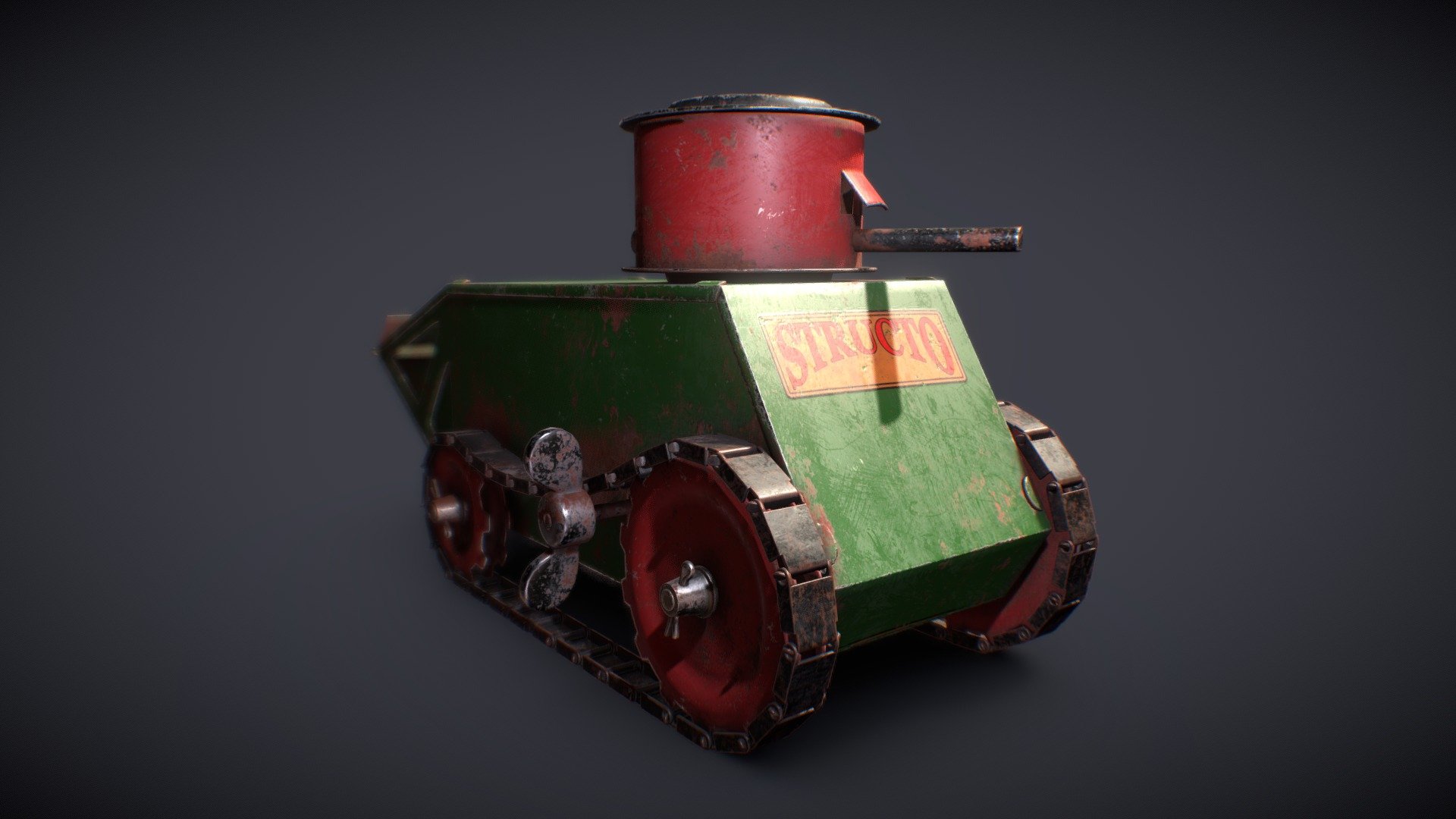 Wind up toy tank - 3D model by heinzelnisse [e1b7ca4] - Sketchfab
