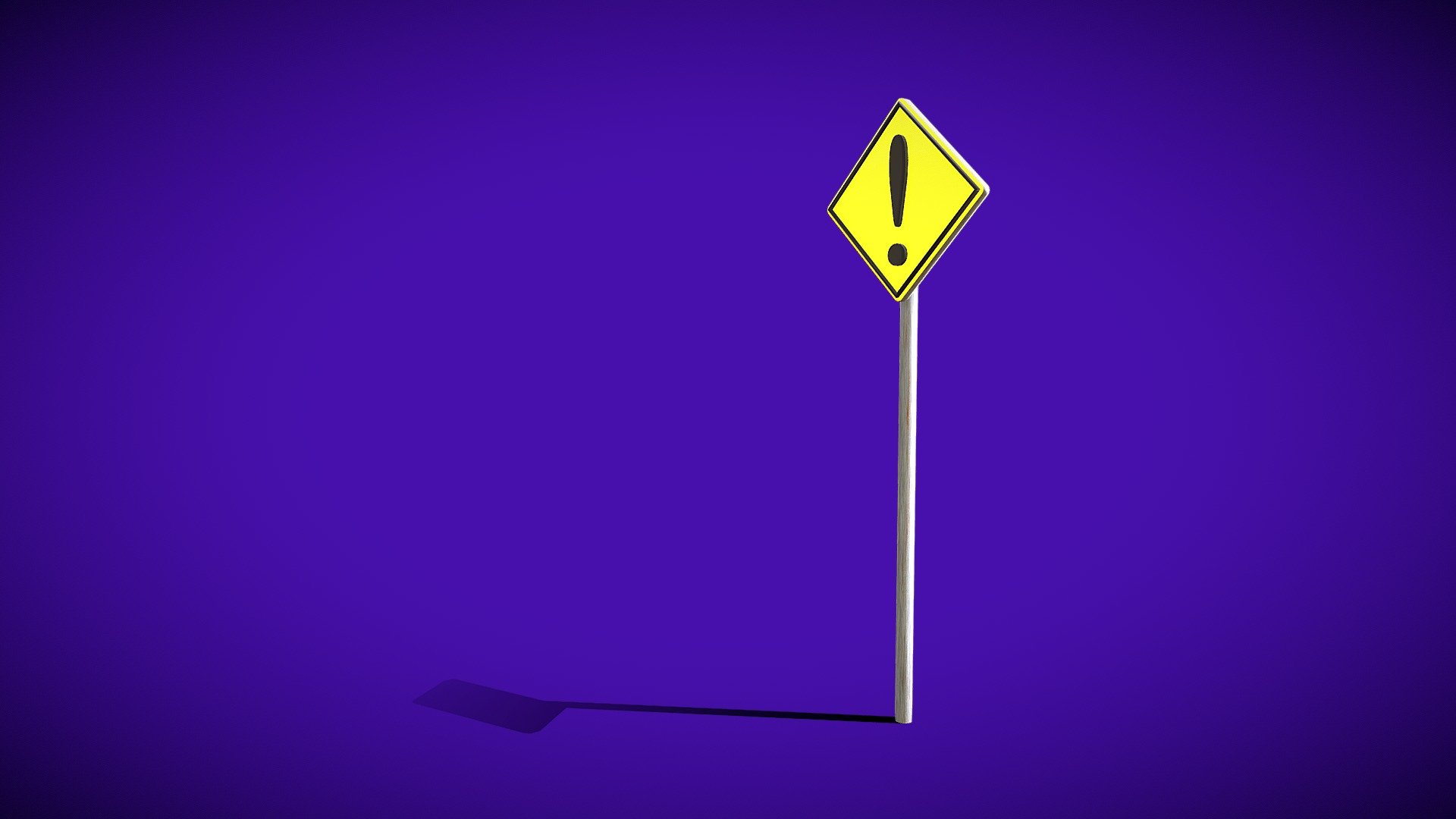 Warning Road Sign - 3D model by suicidalkid [e1b8e37] - Sketchfab