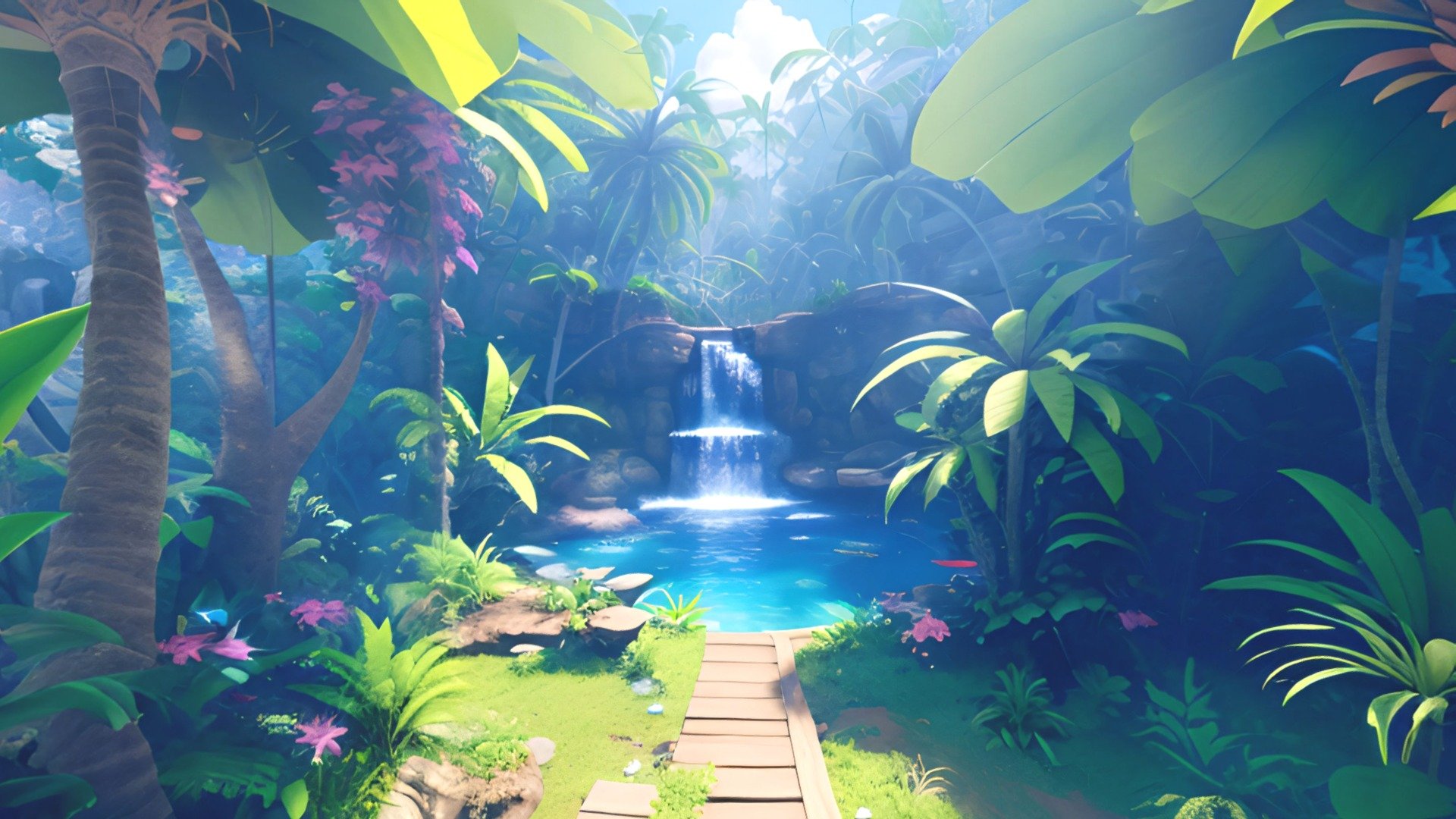 HDRI Tropical Forest Stylized A - Buy Royalty Free 3D model by Ionut81 ...