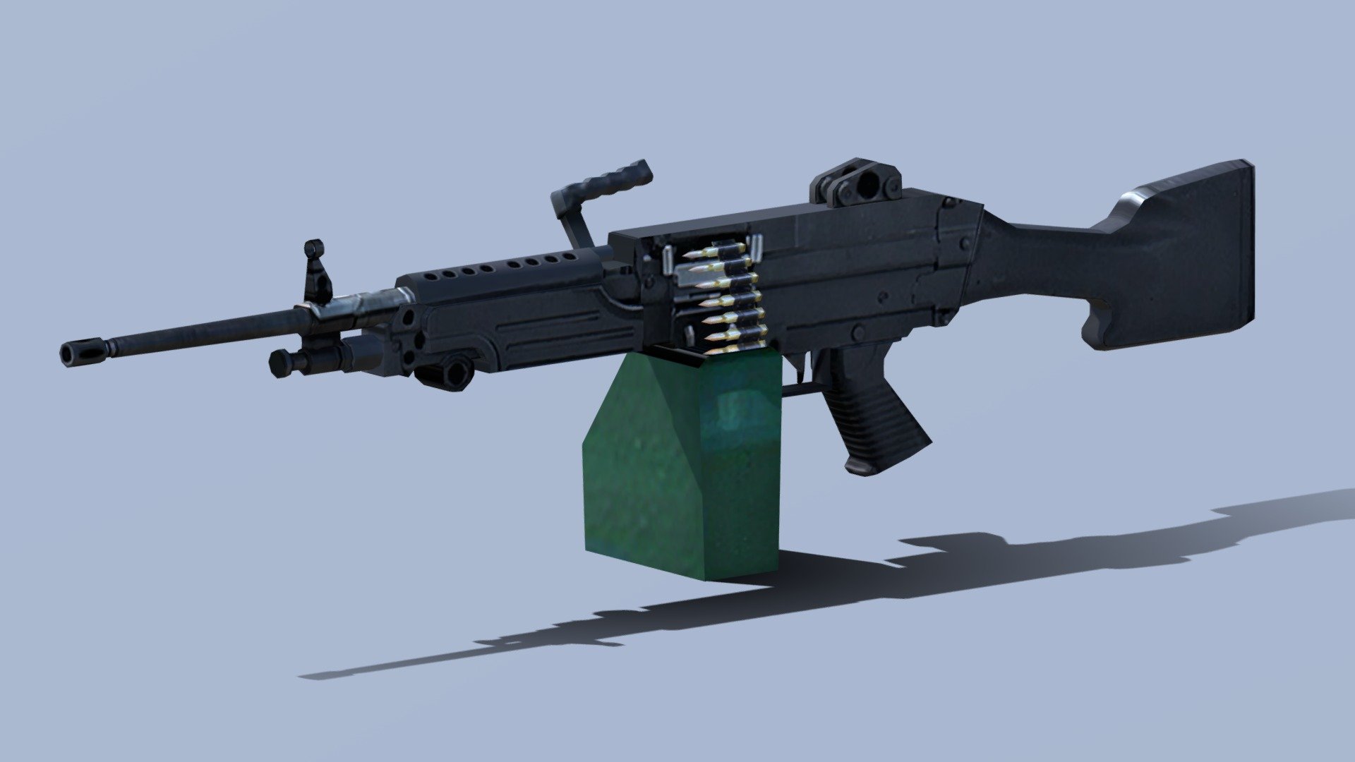 M249 Low poly 3DModel - 3D model by Mailny Sama (@miku55120) [e1bedd5 ...