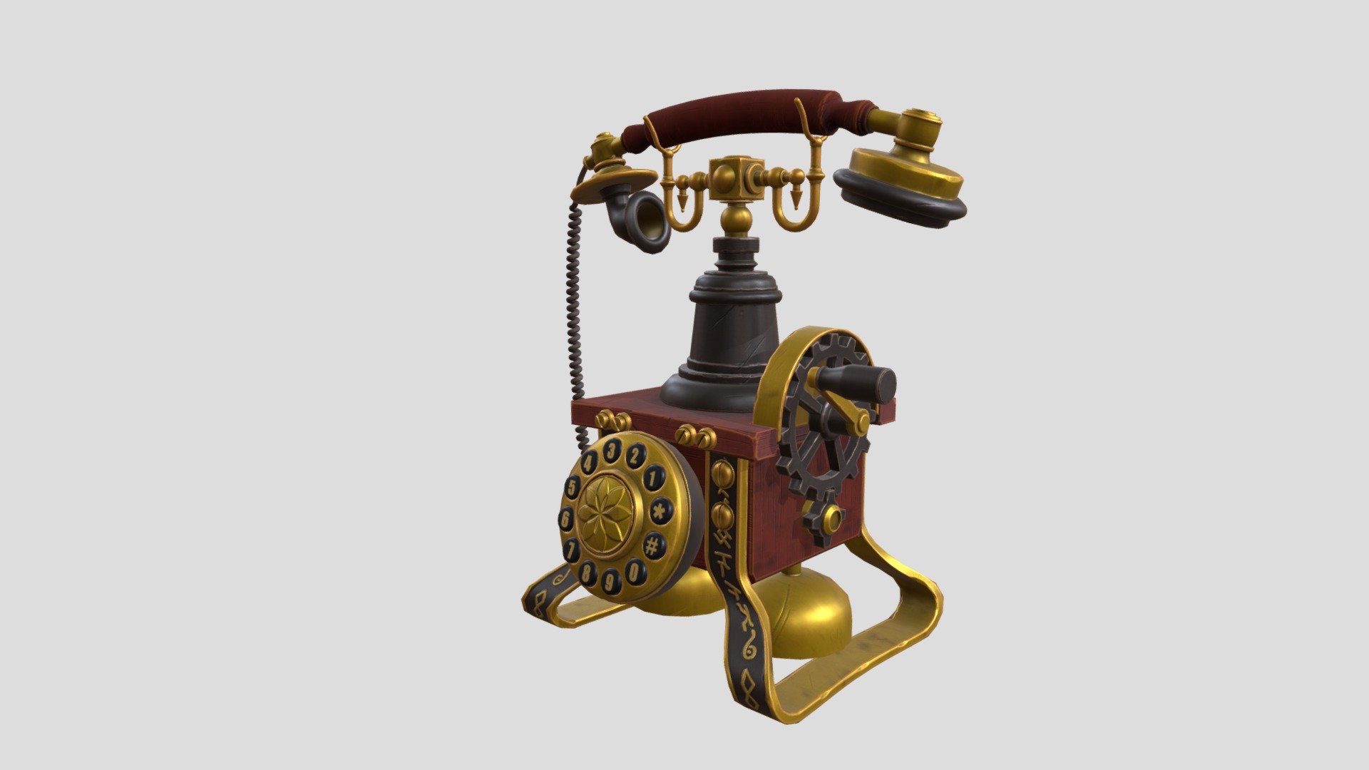 Stylized Old Vintage Phone - 3D model by duogho0211 [e1c27e4] - Sketchfab