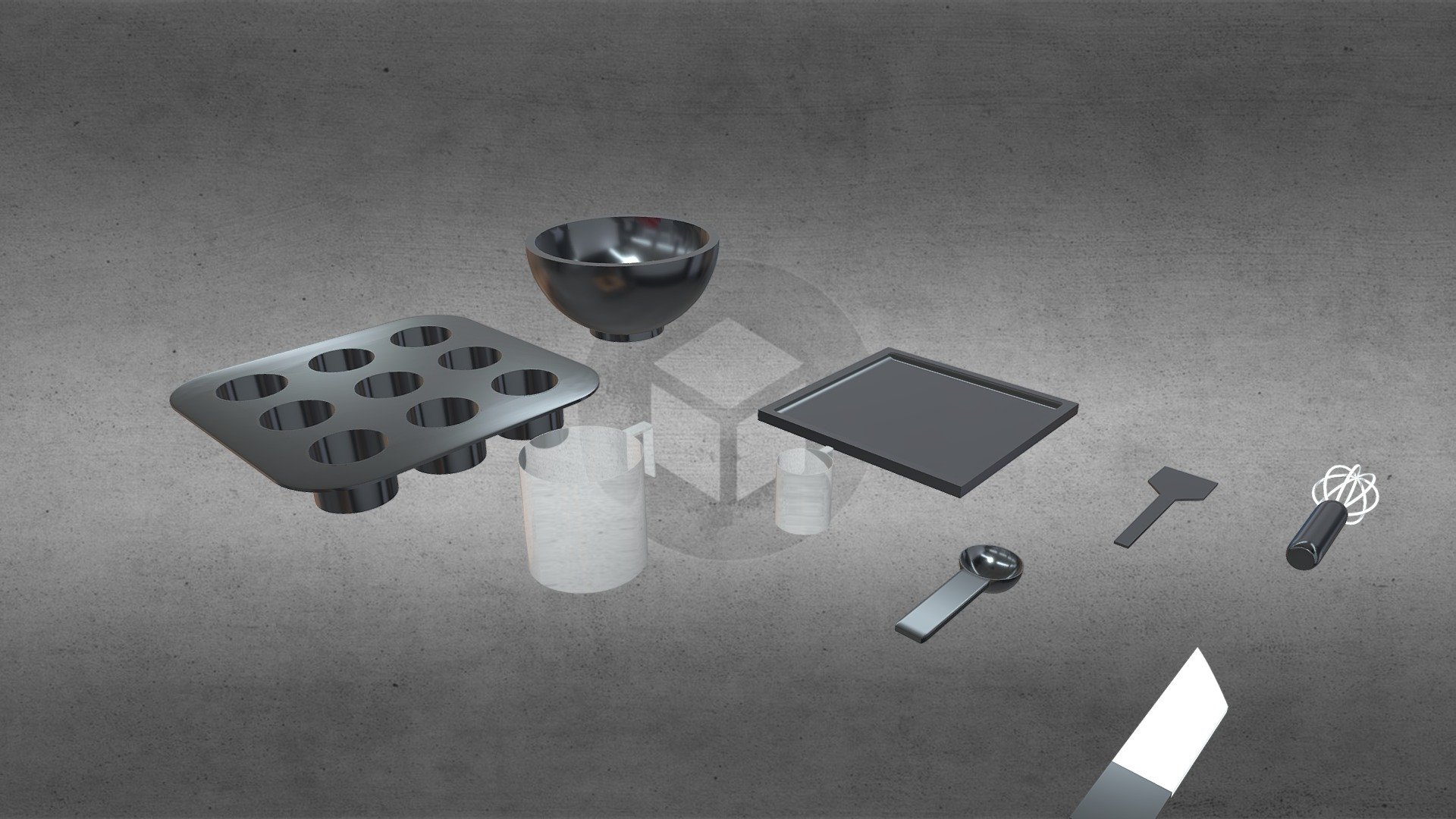 Baking set - Download Free 3D model by bezope (@bezope1) [e1c55a1 ...