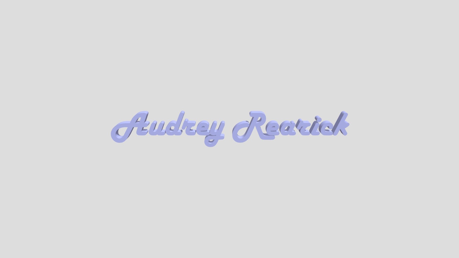 wk1 Signature Rearick Audrey - 3D model by arearic [e1c9f21] - Sketchfab