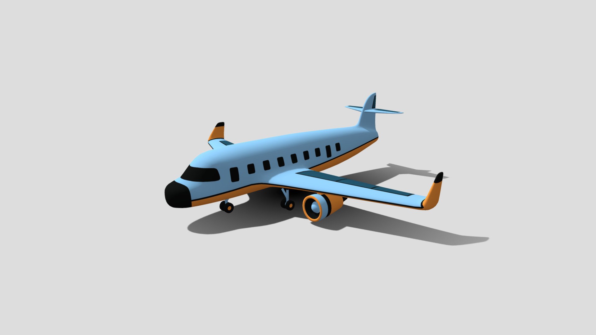 Airport Airplane - Download Free 3D model by assetfactory [e1cfa1d ...