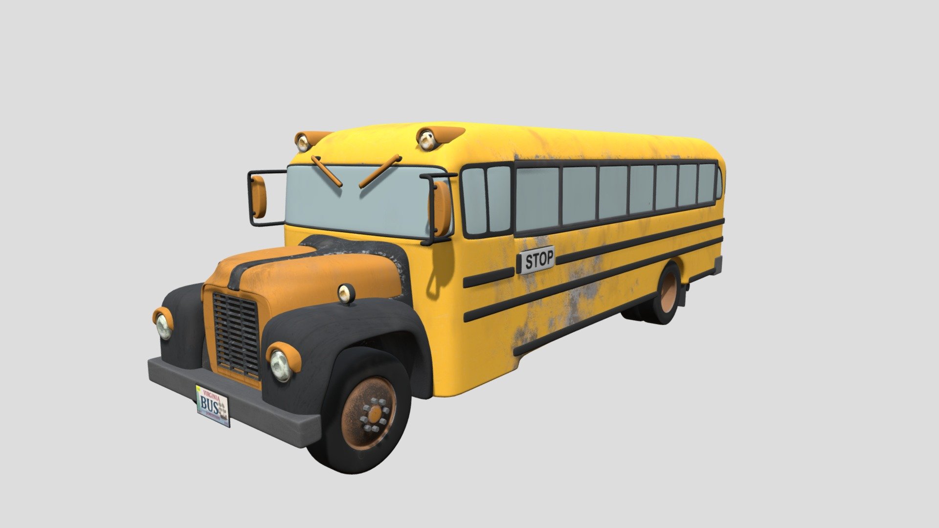 1950's School Bus - 3D model by Colaham [e1d0df9] - Sketchfab