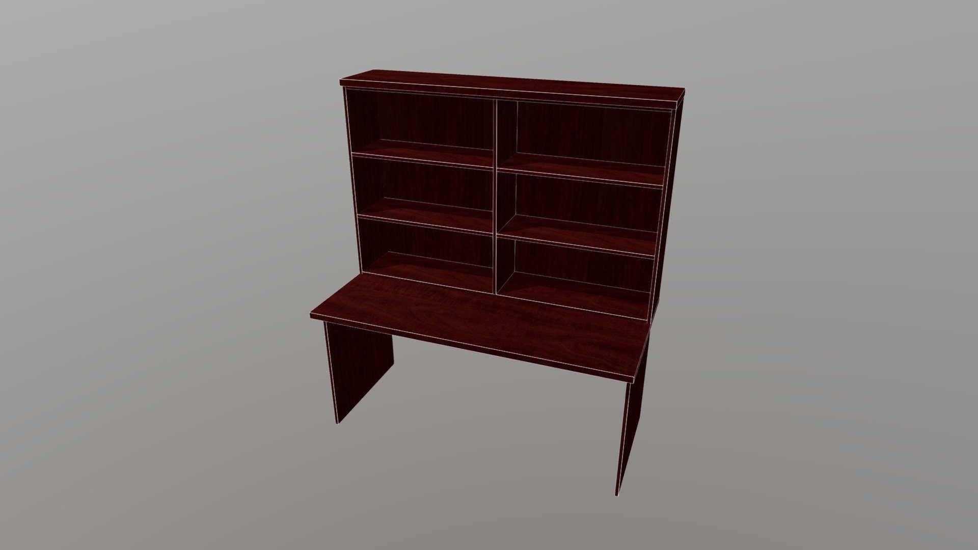 Custom Desk and Bookcase - 3D model by Has Been Office Furniture ...