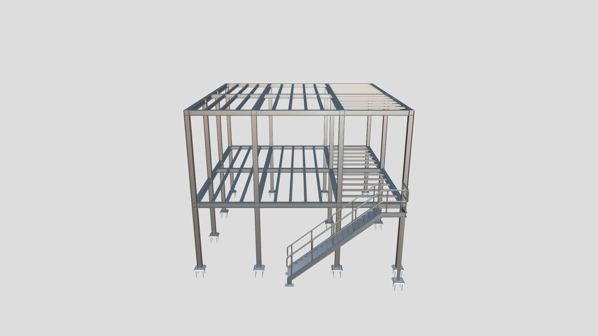 STEELBIM | TEKLA STRUCTURES | EXERCÍCIO N.2 - 3D model by STEELBIM ...