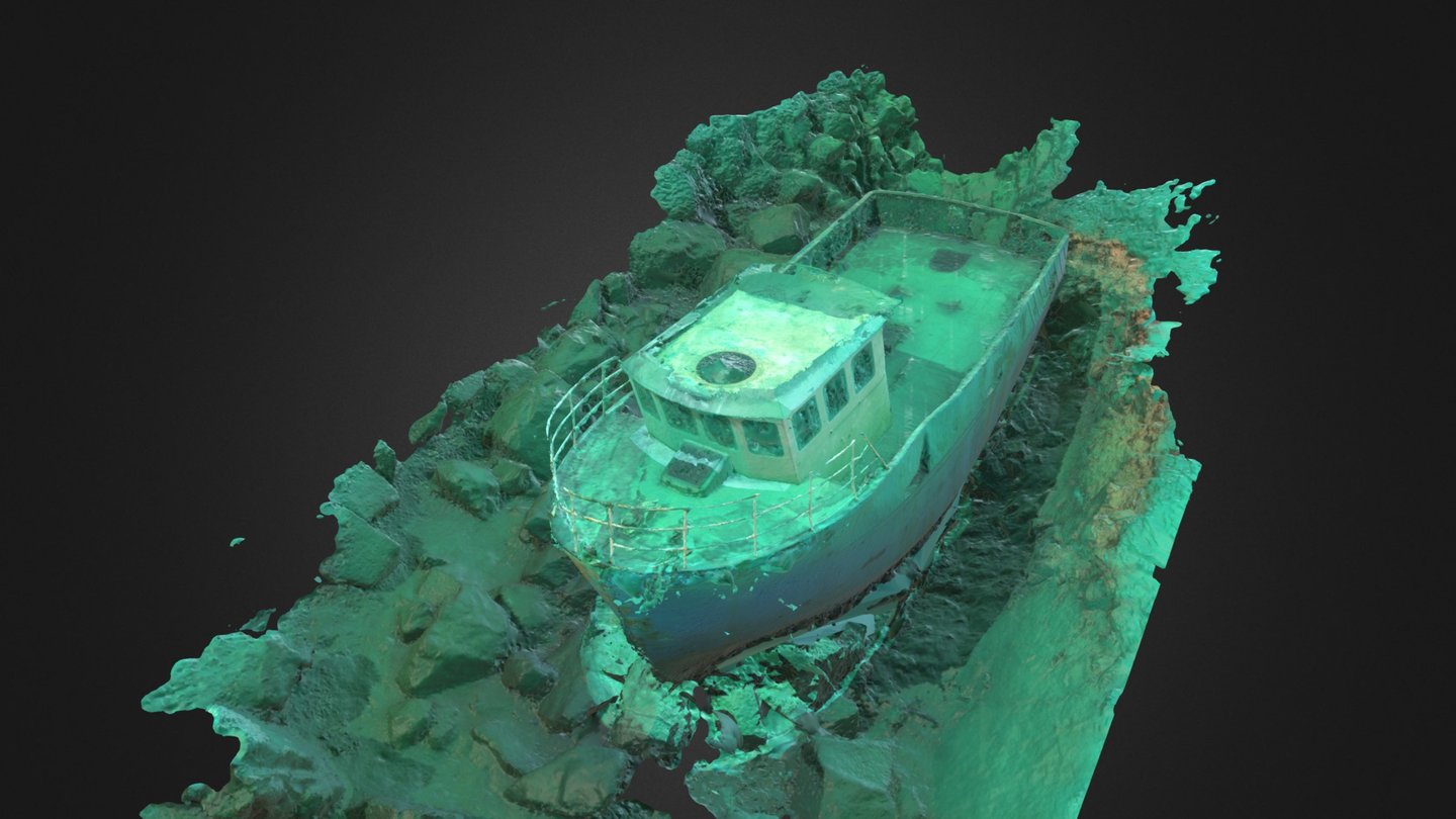 Sunken Trawler "Caroline" - 3D model by Deep3D (@simonbrown) [e1d1c08 ...