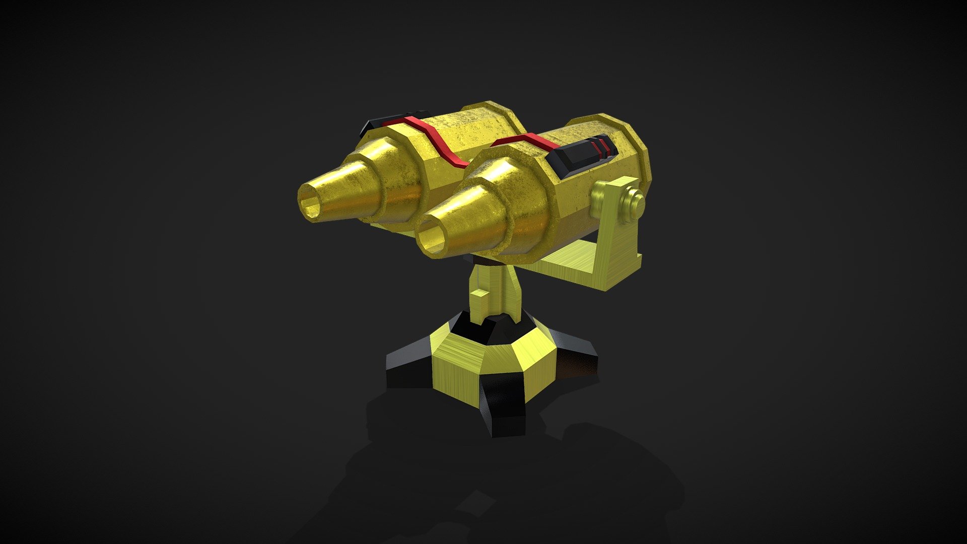 Golden Turret - Download Free 3D model by PKDMO [e1d339b] - Sketchfab