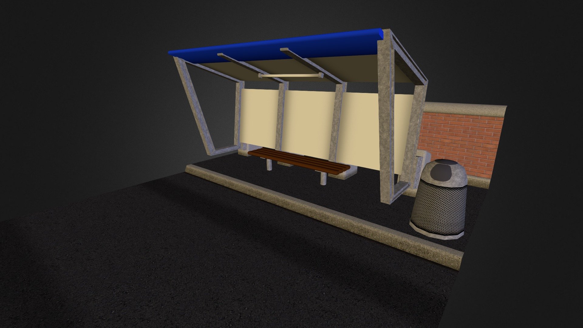 BusScene 2 (Modular texture) - 3D model by mexpex [e1d801c] - Sketchfab