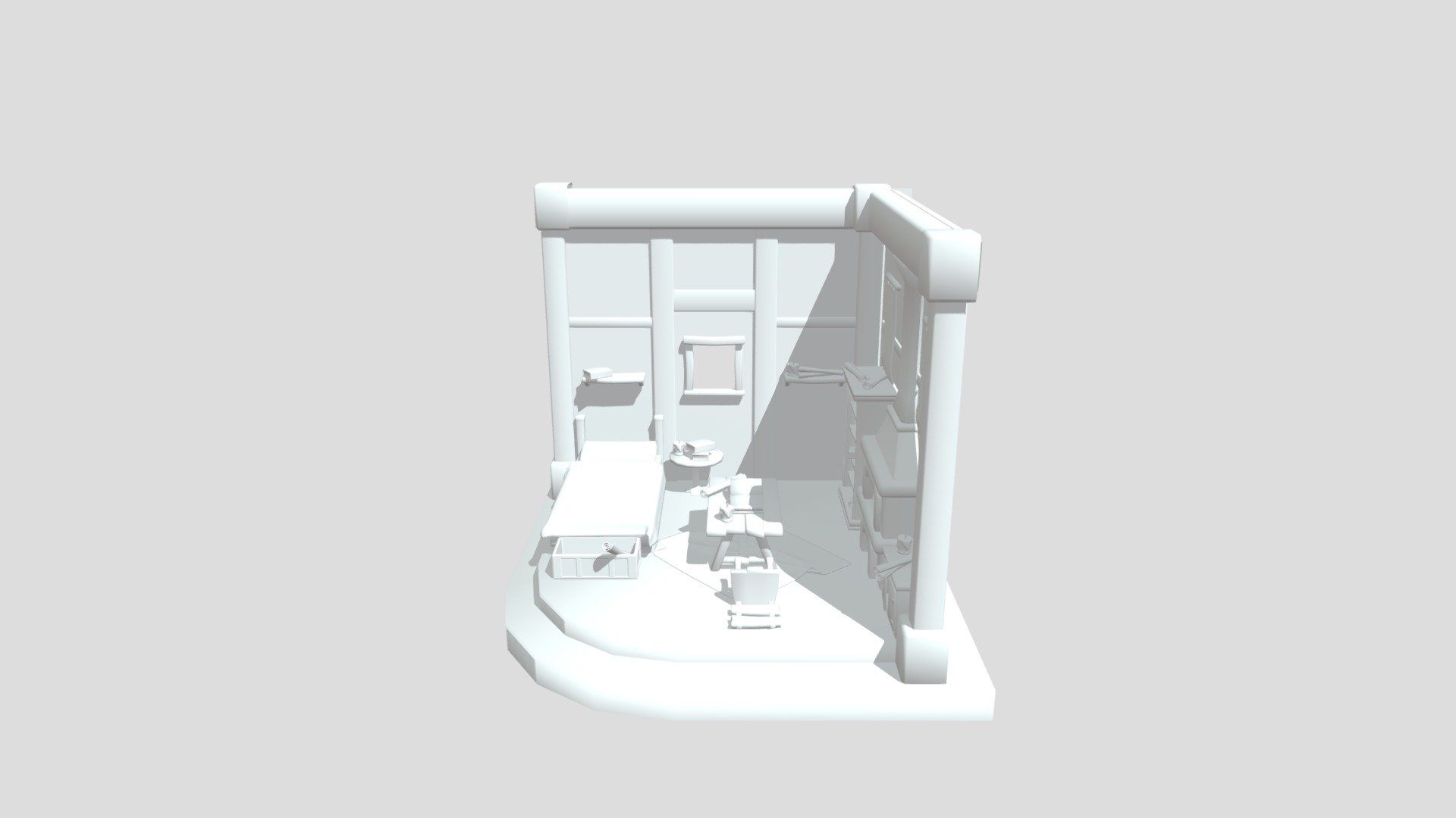 Medieval Study Room – Diorama - 3D model by valimarca [e1dad30] - Sketchfab
