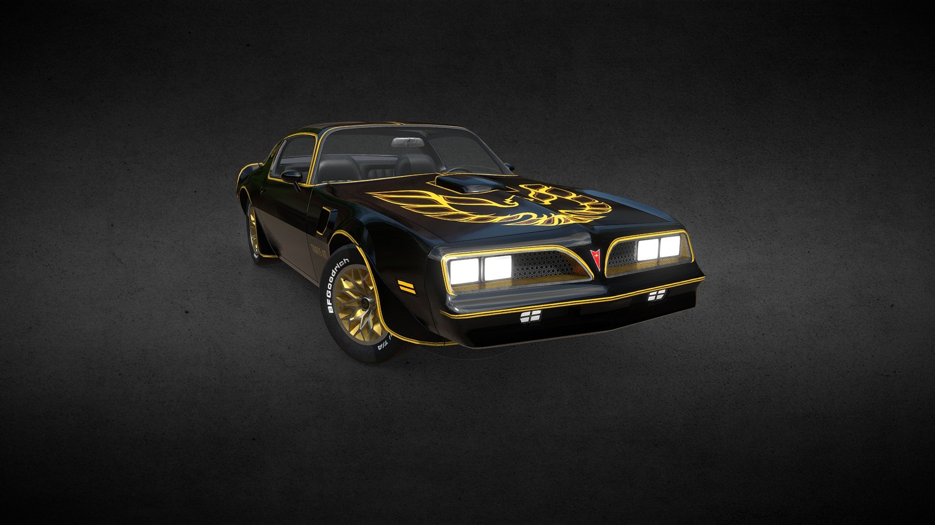 1977 Pontiac Firebird Trans Am (LP/MP) - 3D model by KrStolorz ...