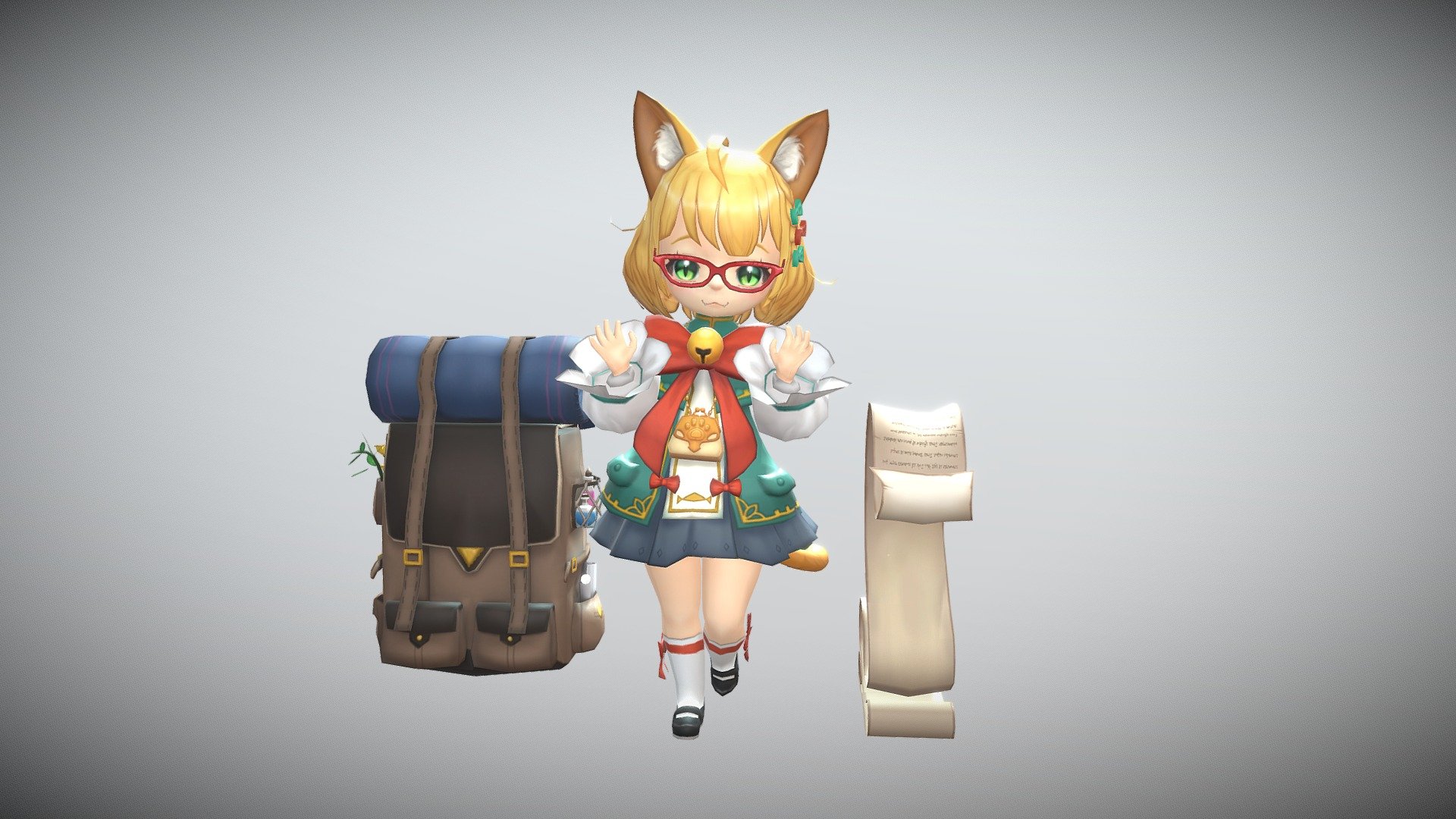 Cat girl (Imitation) - 3D model by ernika [e1dcaac] - Sketchfab