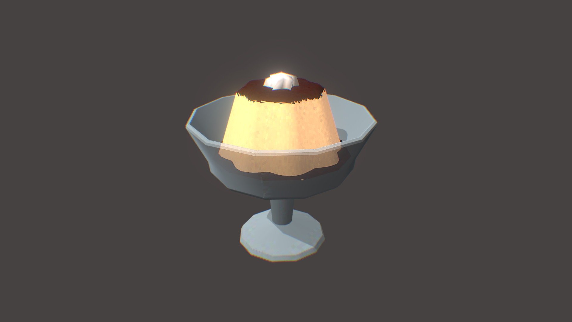 Low-Poly Pudding - 3D model by Trang Nguyen (@trangnmn) [e1dd6a5 ...