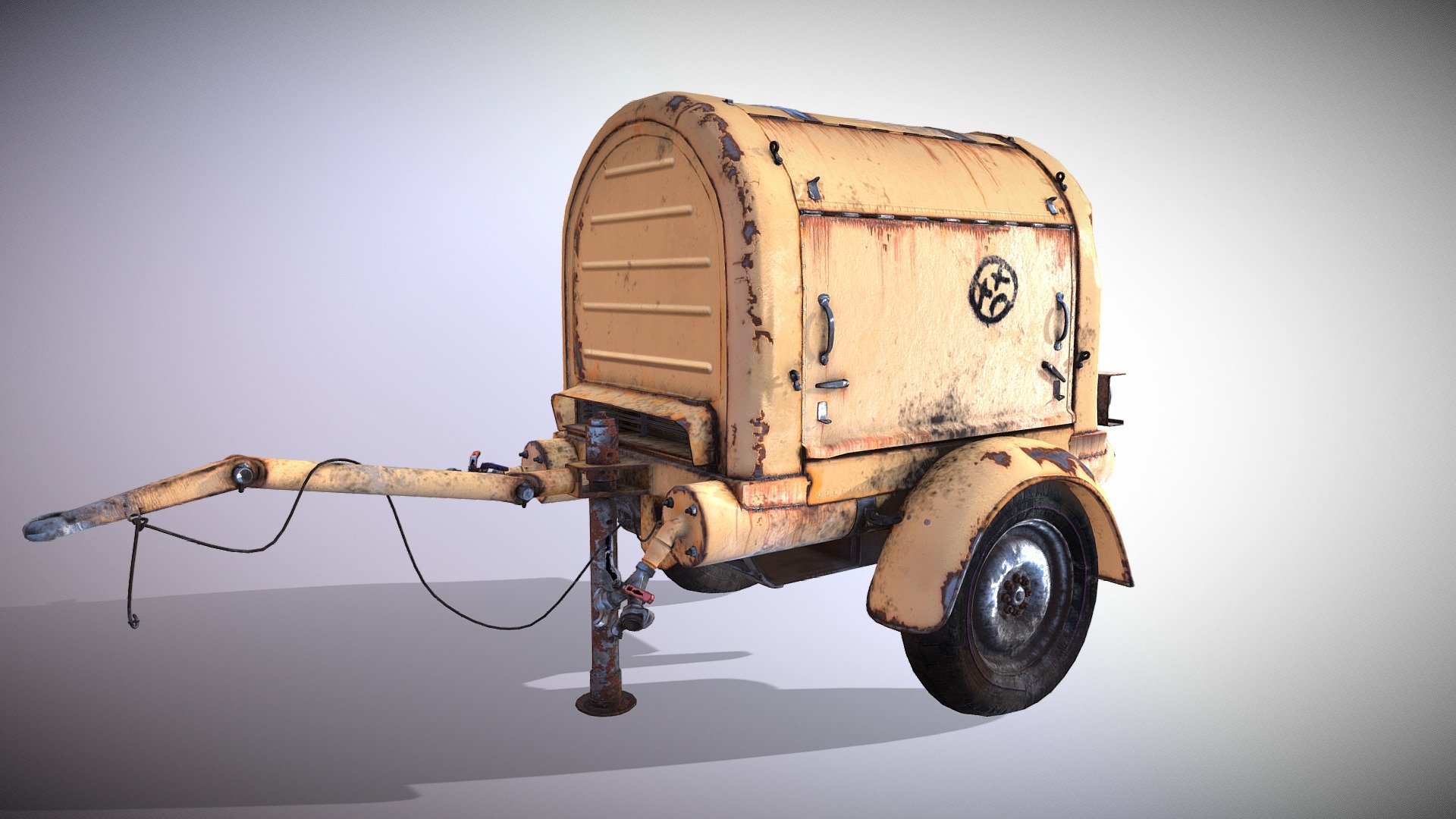 Air Compressor 1970s - 3D model by kourosh.archi [e1e0313] - Sketchfab