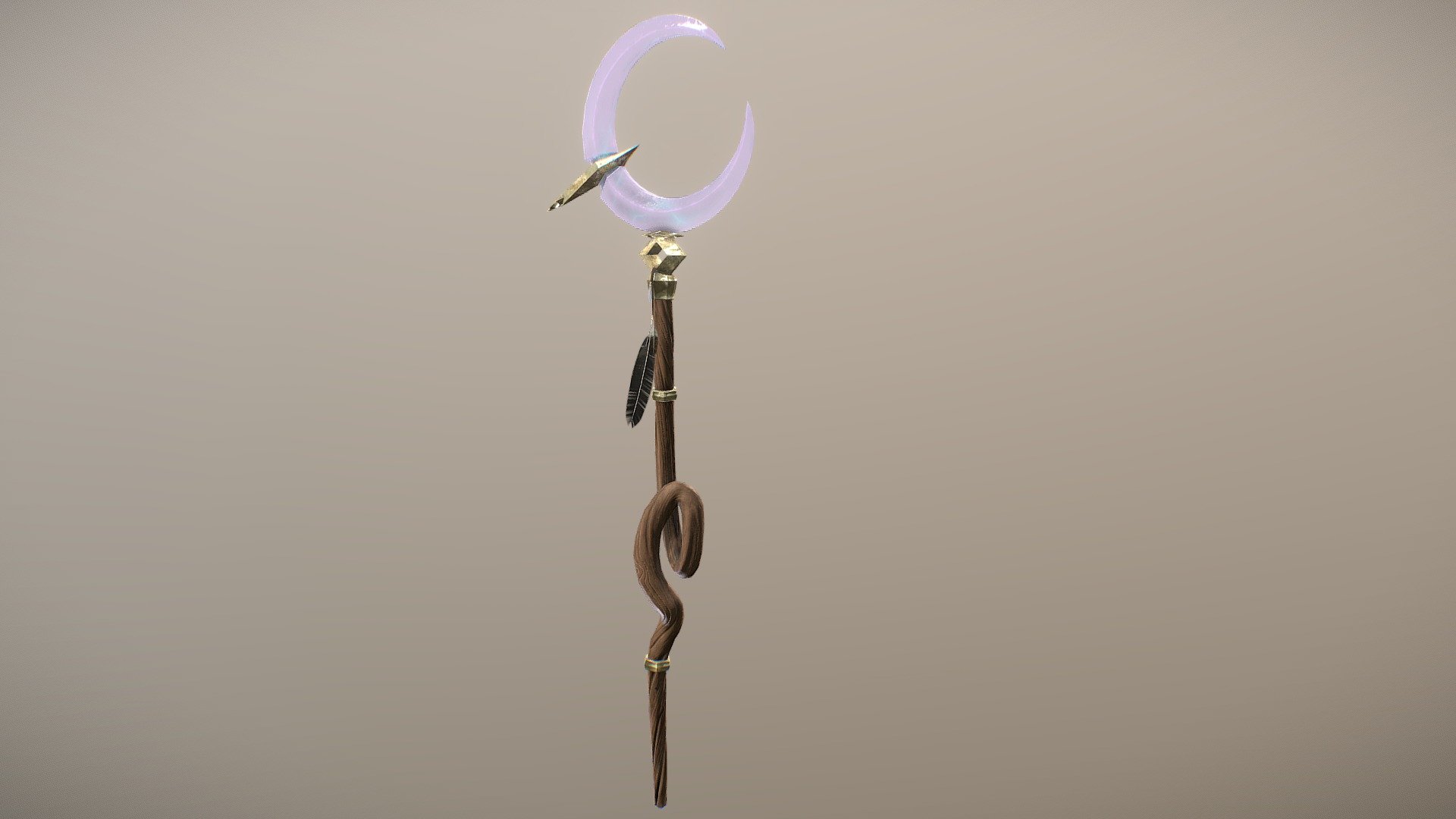 Moon Staff - 3D model by Vertex Hub (@VertexHub) [e1e2056] - Sketchfab