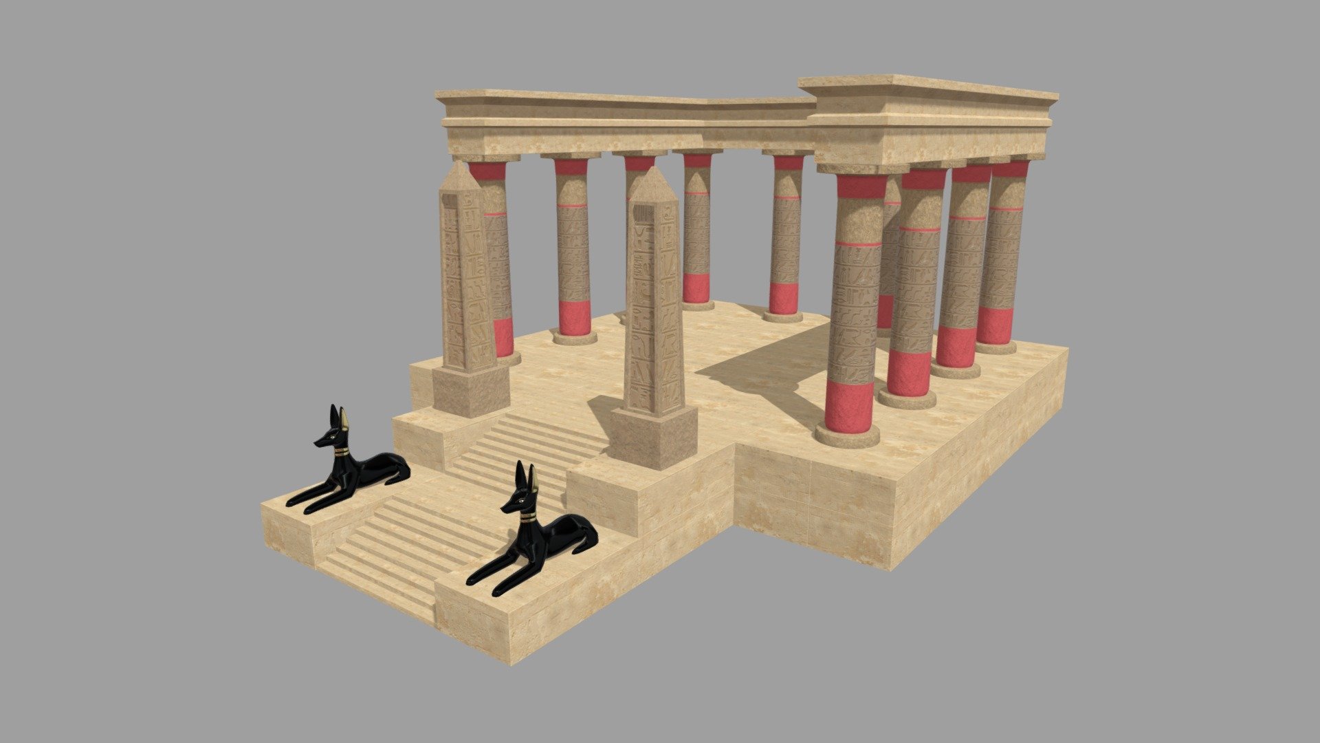 Low Poly Egyptian Temple 01 - Buy Royalty Free 3D model by ViperJr3D ...