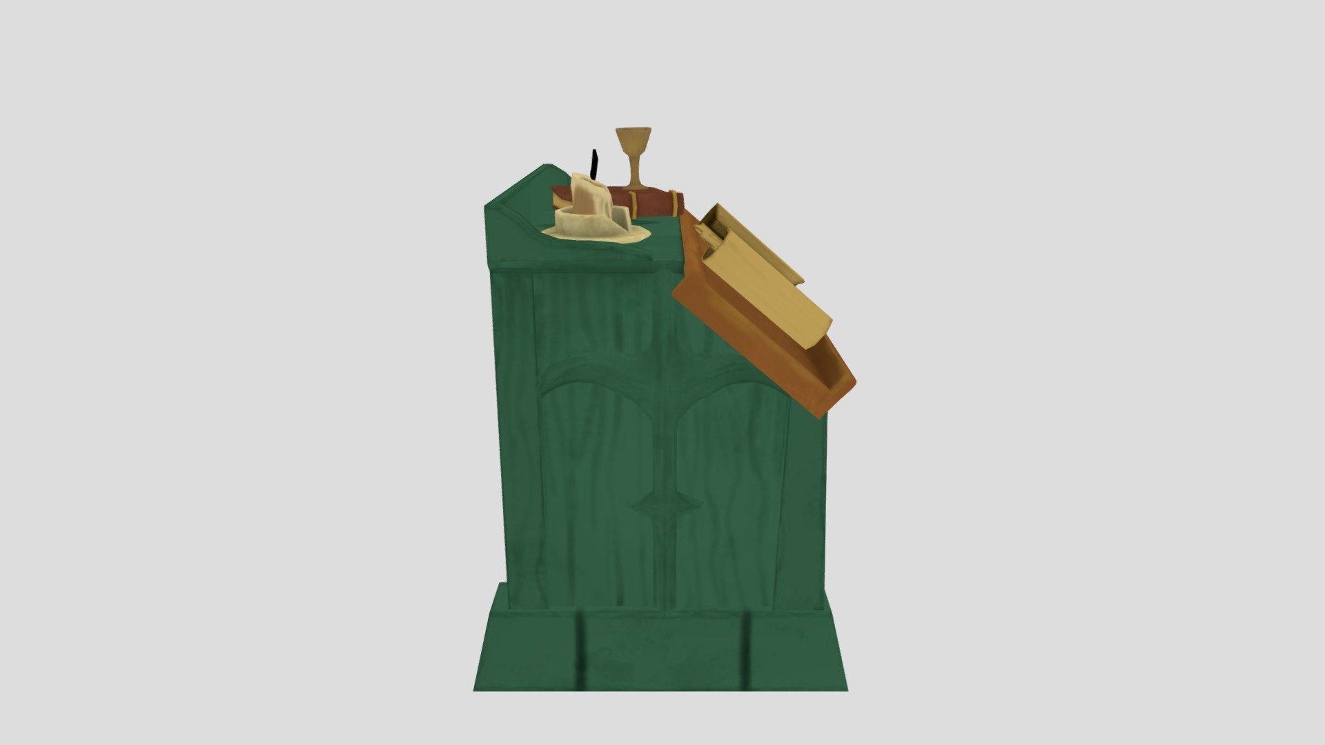 Medieval Study Table - 3D model by lmain [e1e52dd] - Sketchfab