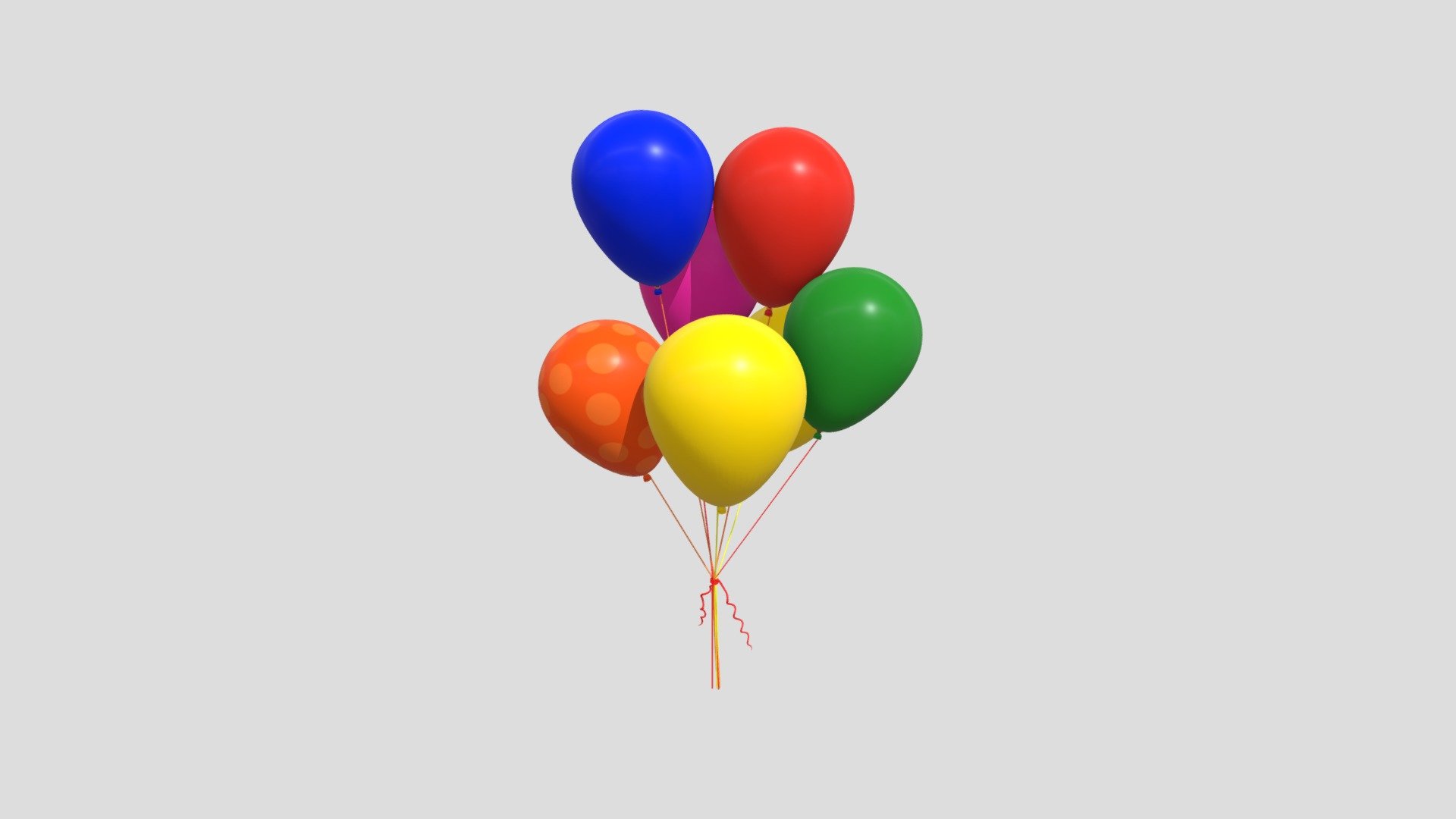 Group Of Balloons - Download Free 3D model by hi_lllli ...