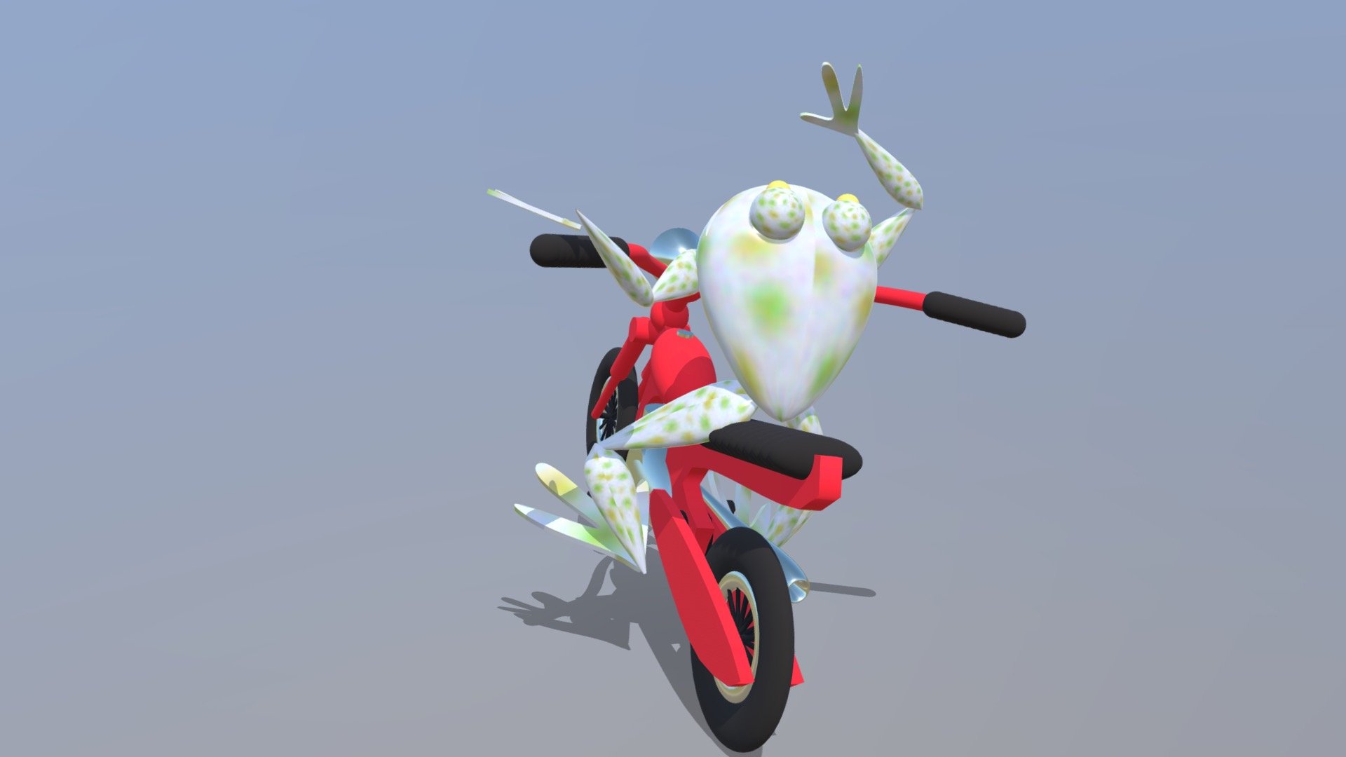 Toad on motobike - 3D model by AVZ (@micropalaeontology) [e1e85e4 ...
