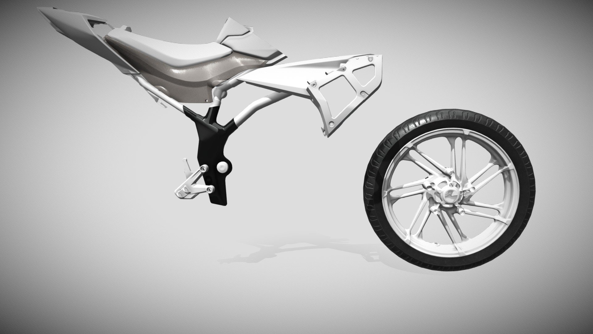 Bike parts - 3D model by yadavdk [e1f2890] - Sketchfab