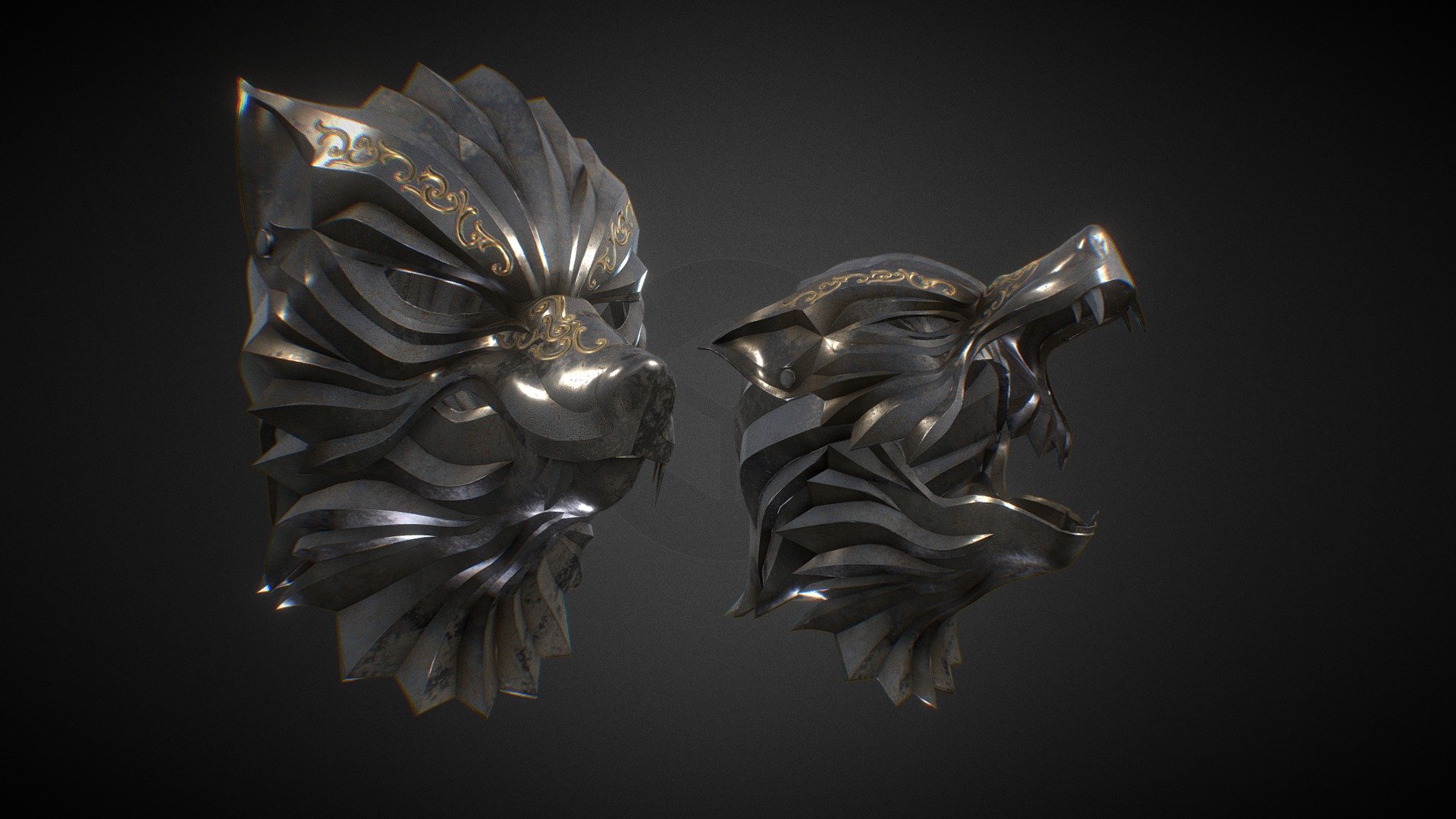 Wolf Helmet HP - Buy Royalty Free 3D model by ArtLeaving (@aptyphawk22 ...