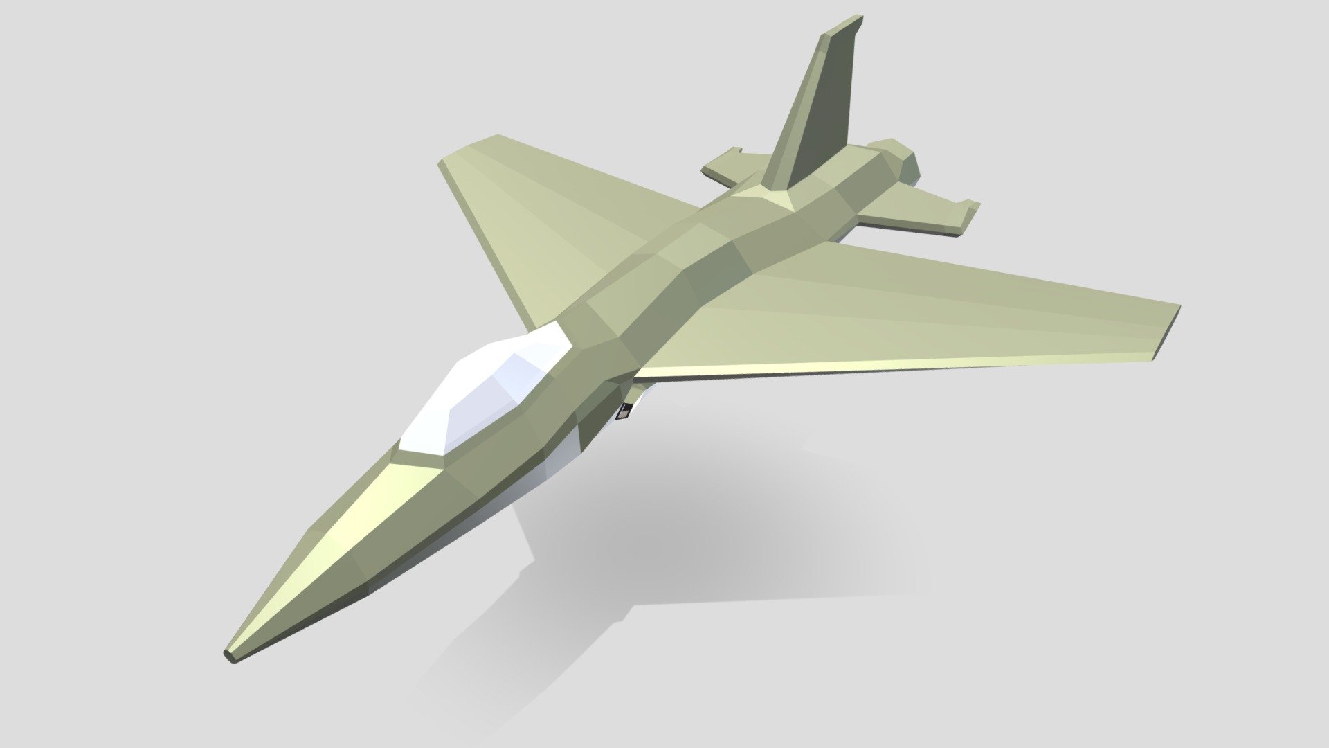 Jet Low-poly 3D Model - 3D model by funbug3d [e1fd01b] - Sketchfab