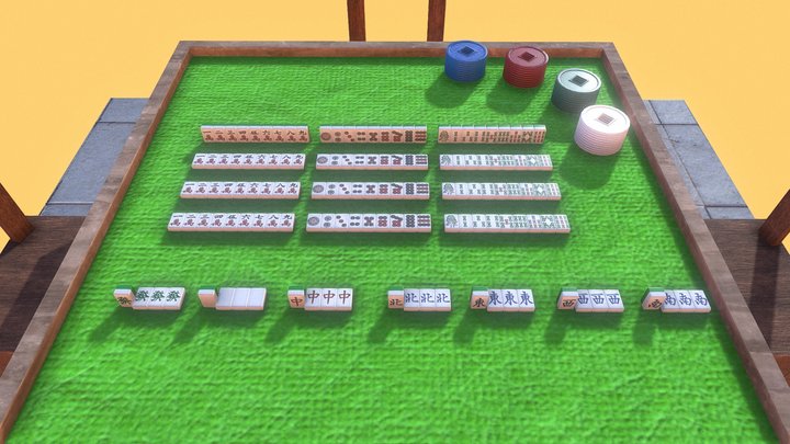 Mahjong 3D models - Sketchfab