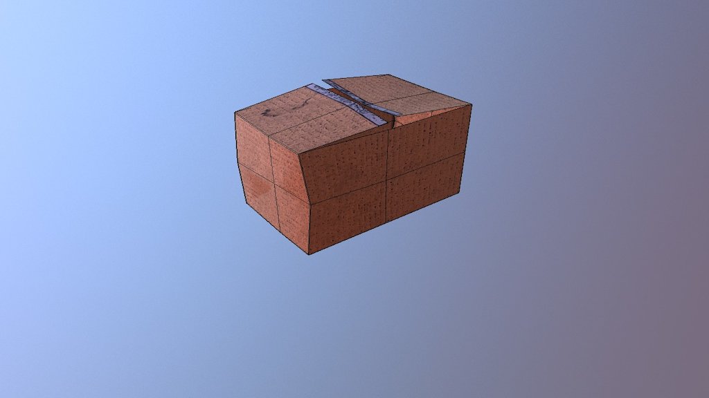 Cardboard Box - 3D model by cosmoporter [e1fdcf5] - Sketchfab
