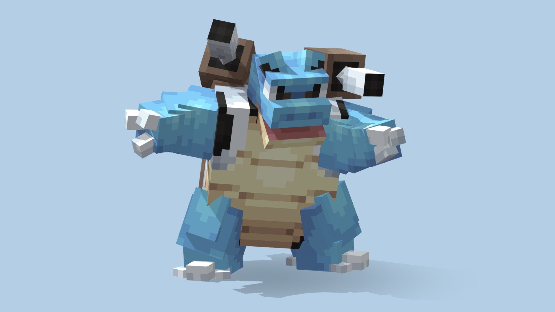 Blastoise Minecraft - 3D model by AlyIsRandom [e1fe64f] - Sketchfab