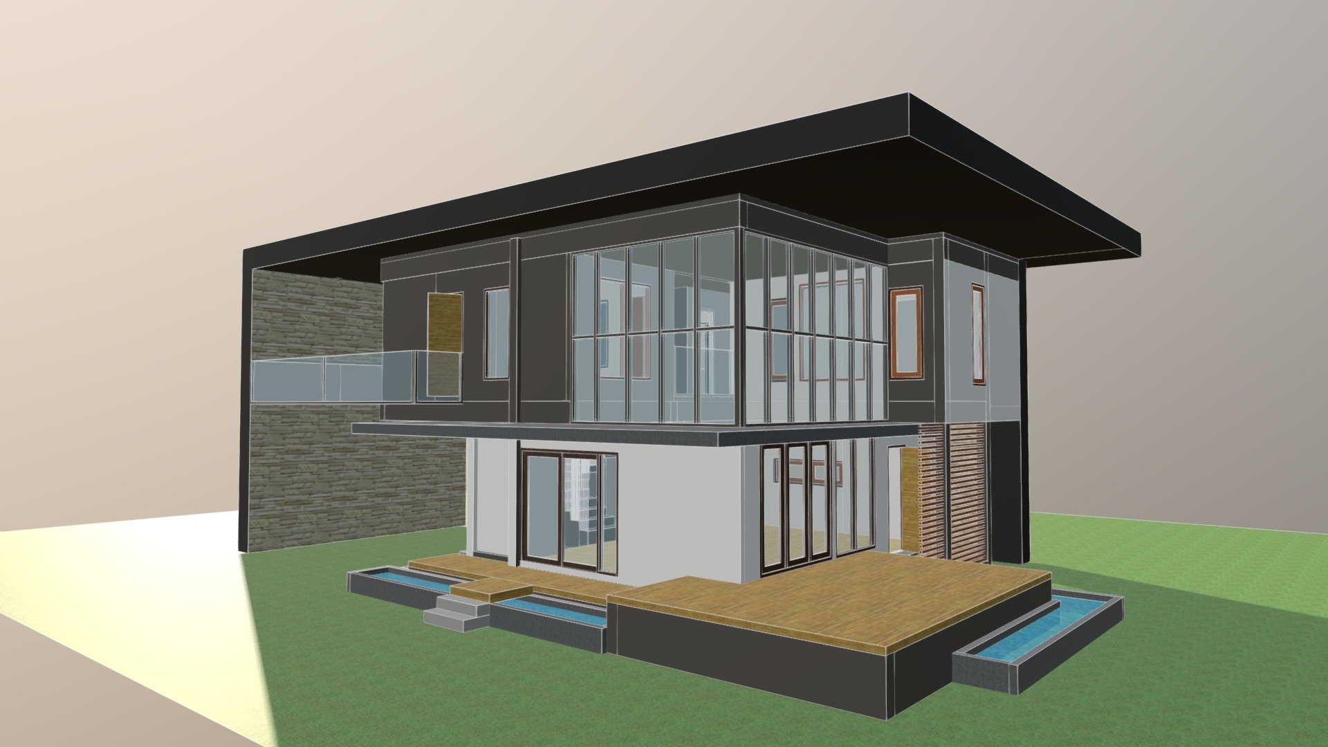 PROJECT HOUSE - 3D model by Satapond [e1feb02] - Sketchfab