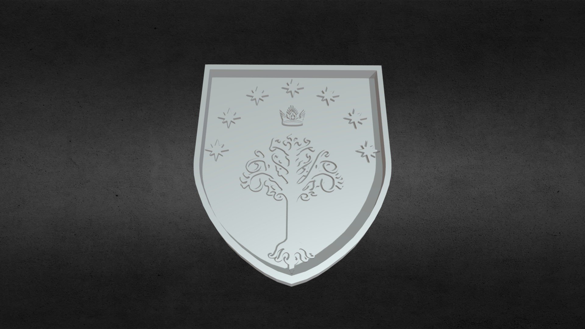 Lord of the Ring - Gondor's shield tray - 3D model by ...