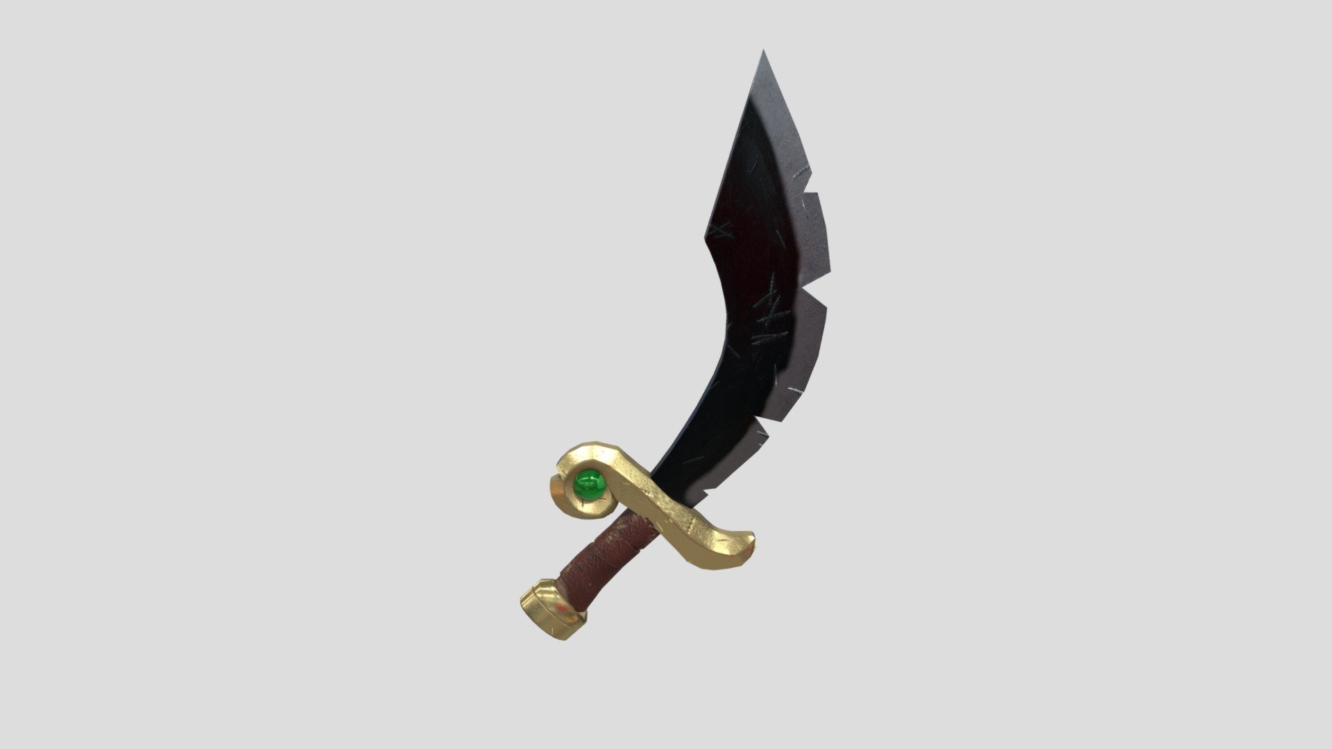 Fantasy Curved Sword - Download Free 3D model by lismorozniy [e20725e ...