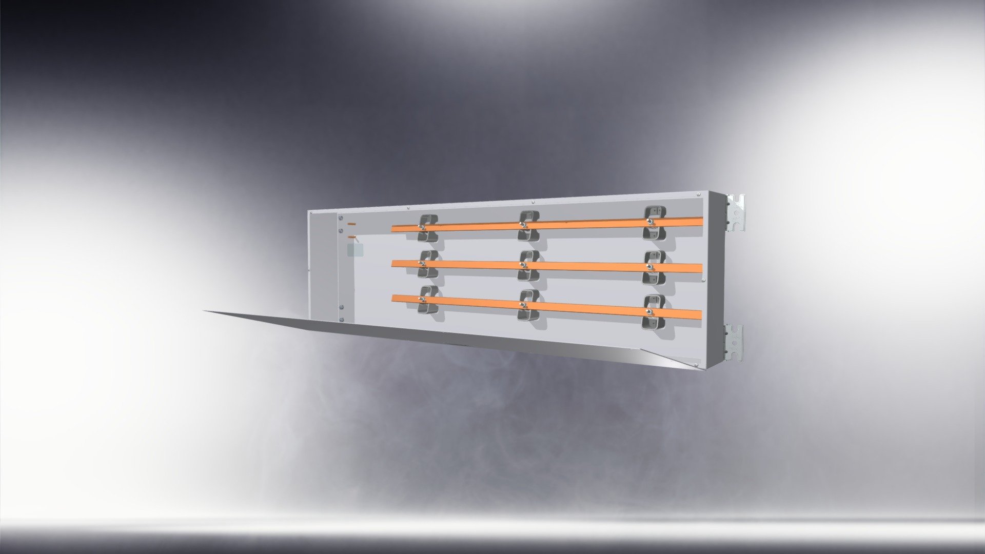 Bus bar splitter troughs with copper bus bars - 3D model by EXM ...