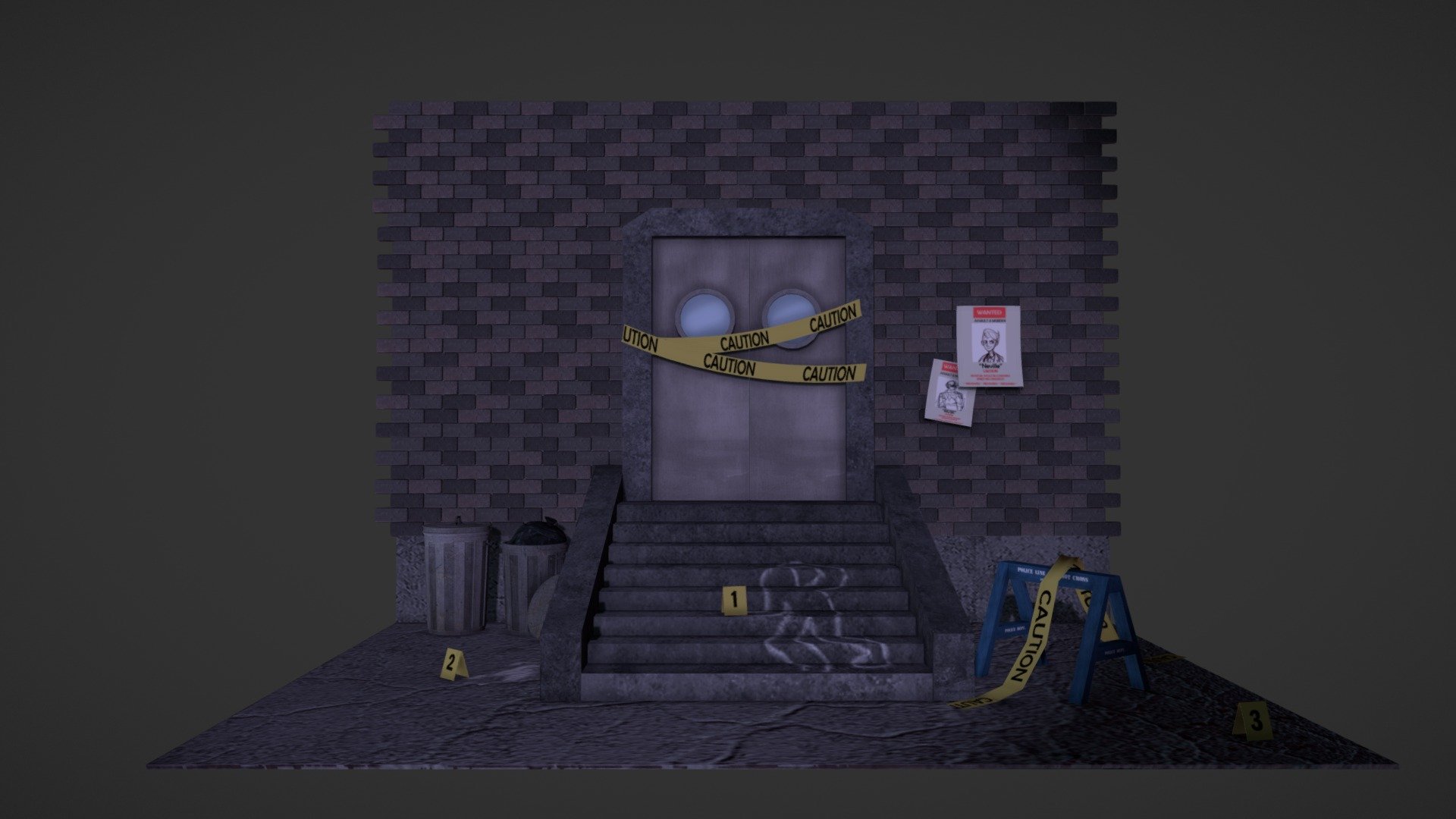 3D Mini Background - Alleyway Crime Scene - 3D model by MBBEDARD ...