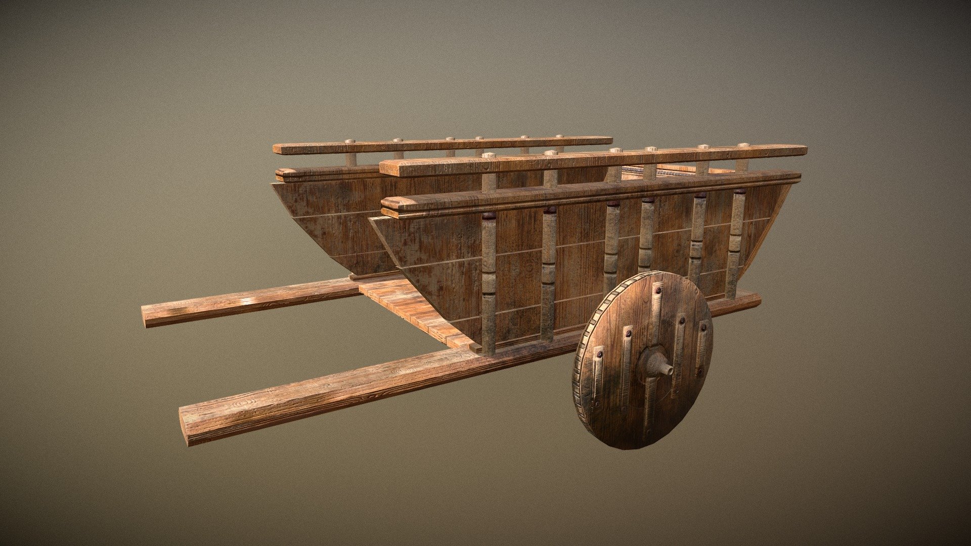 Wheel Cart - 3D model by RespottedB [e21428d] - Sketchfab
