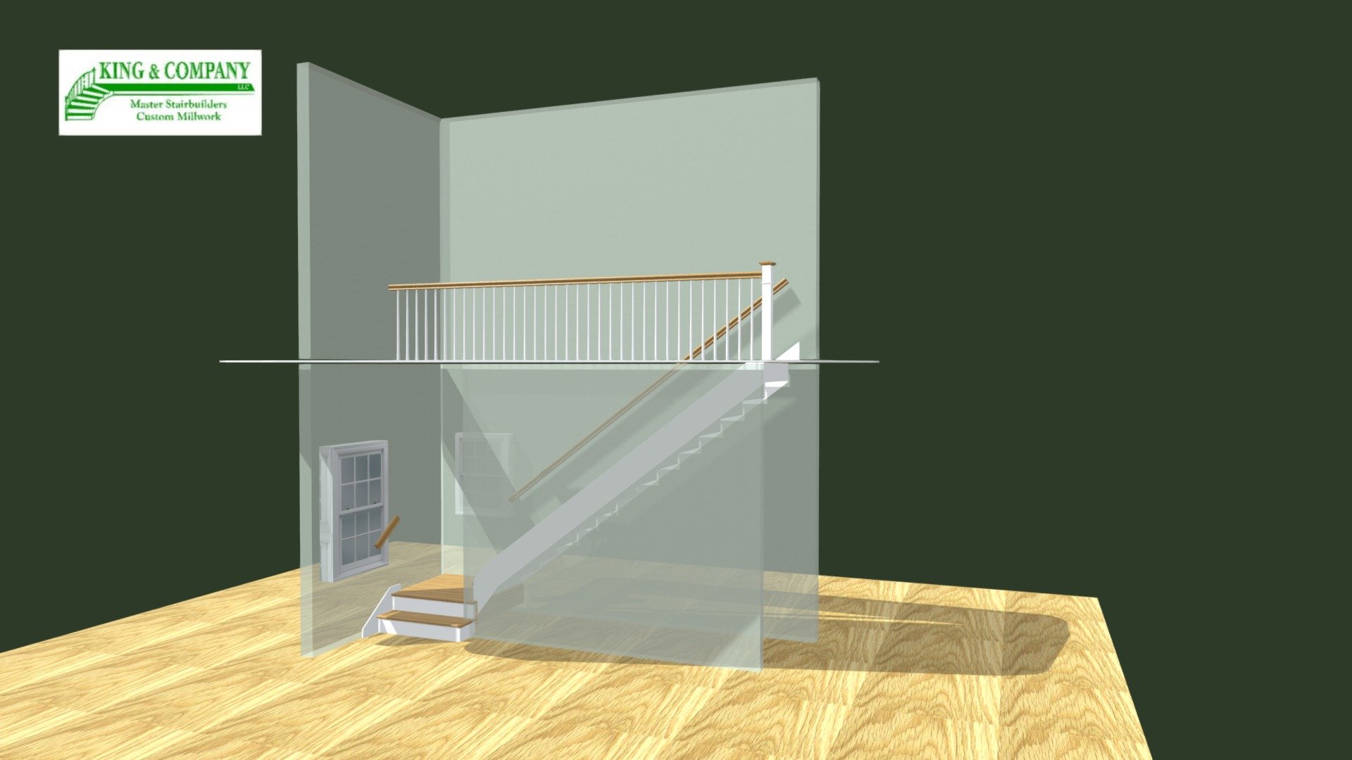 Horigan Main stair 1-2 9 22-22 Option 1 - 3D model by Kingstair ...
