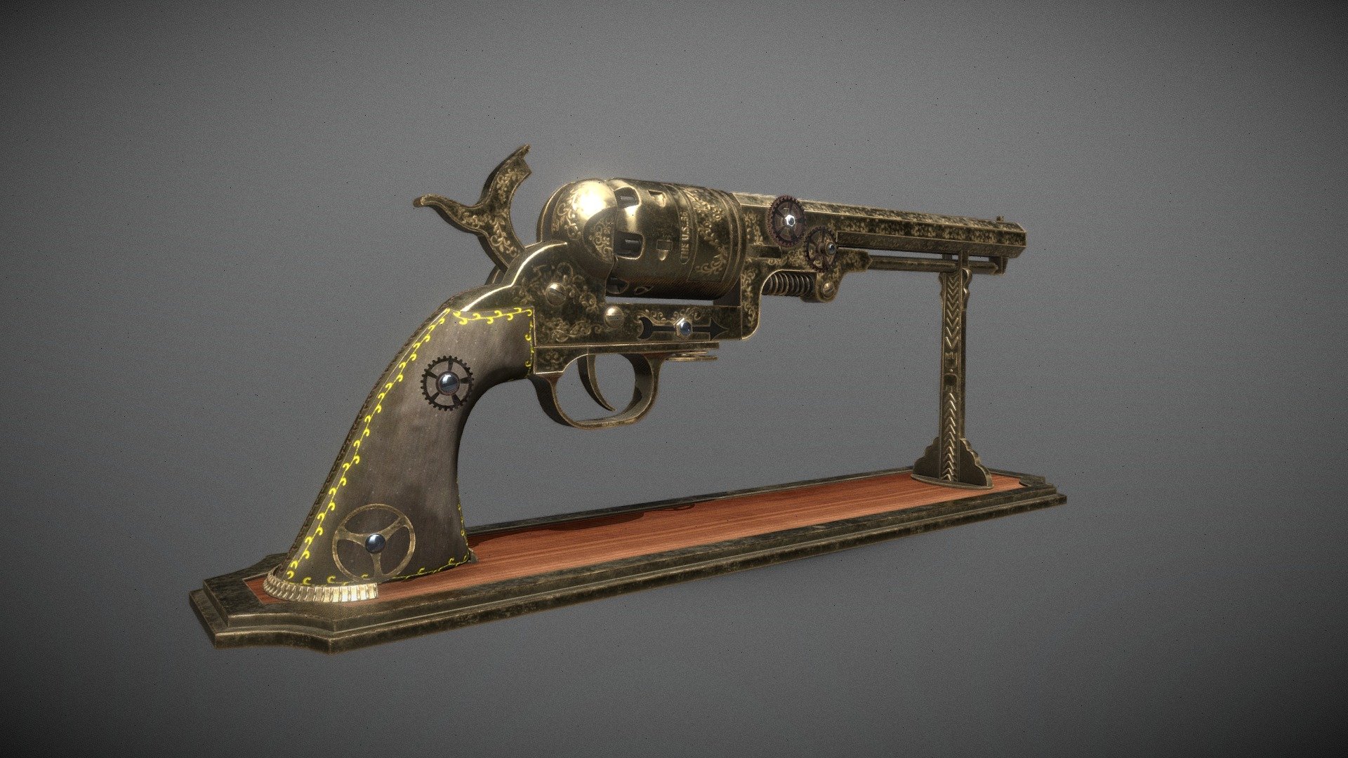 Steampunk 1851 Colt Navy - Buy Royalty Free 3D model by reza ...