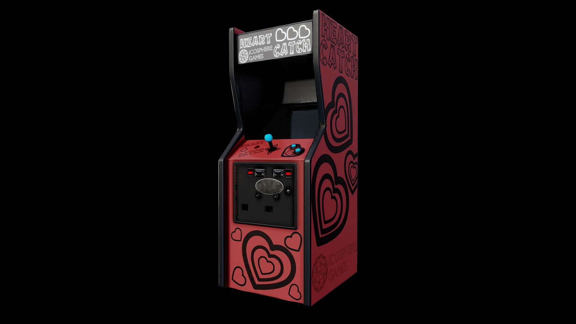 Arcade Cabinet Heart Catch - Download Free 3D model by Al ...