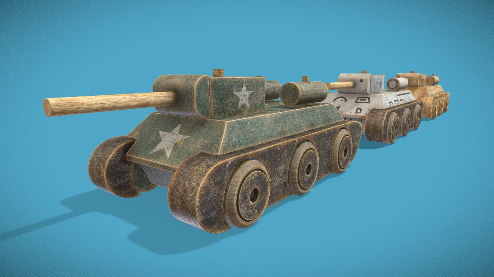1950s Wooden Toy Tanks Type A - Download Free 3D model by Mad_Lobster ...