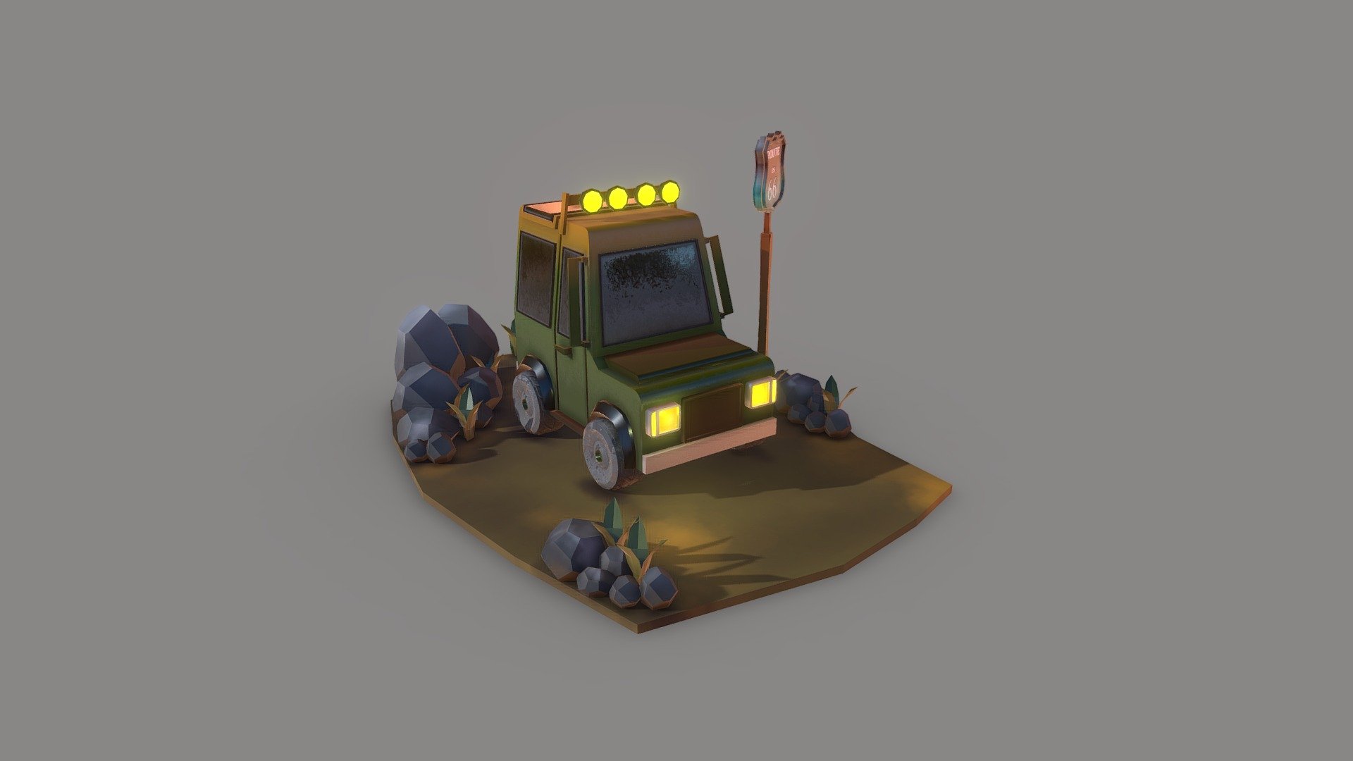 Off-Road Car - Animation / Lowpoly - Download Free 3D model by gozdemrl ...