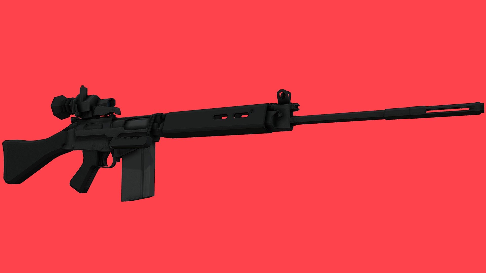 Low-Poly L1A1 SLR - Download Free 3D model by Kaan (@swagmasterkaan ...